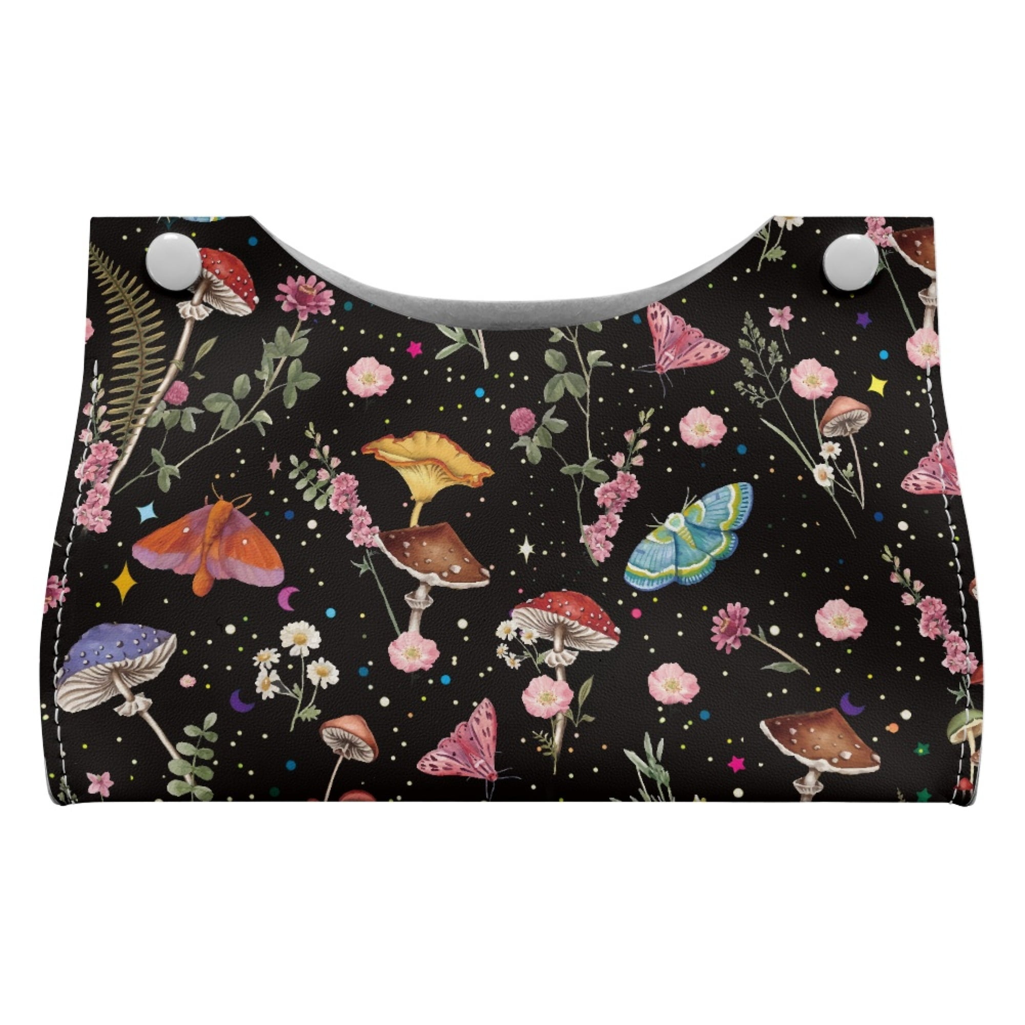 SEANATIVE Mushroom Tissue Box Cover Aesthetic PU Leather Tissue Box ...