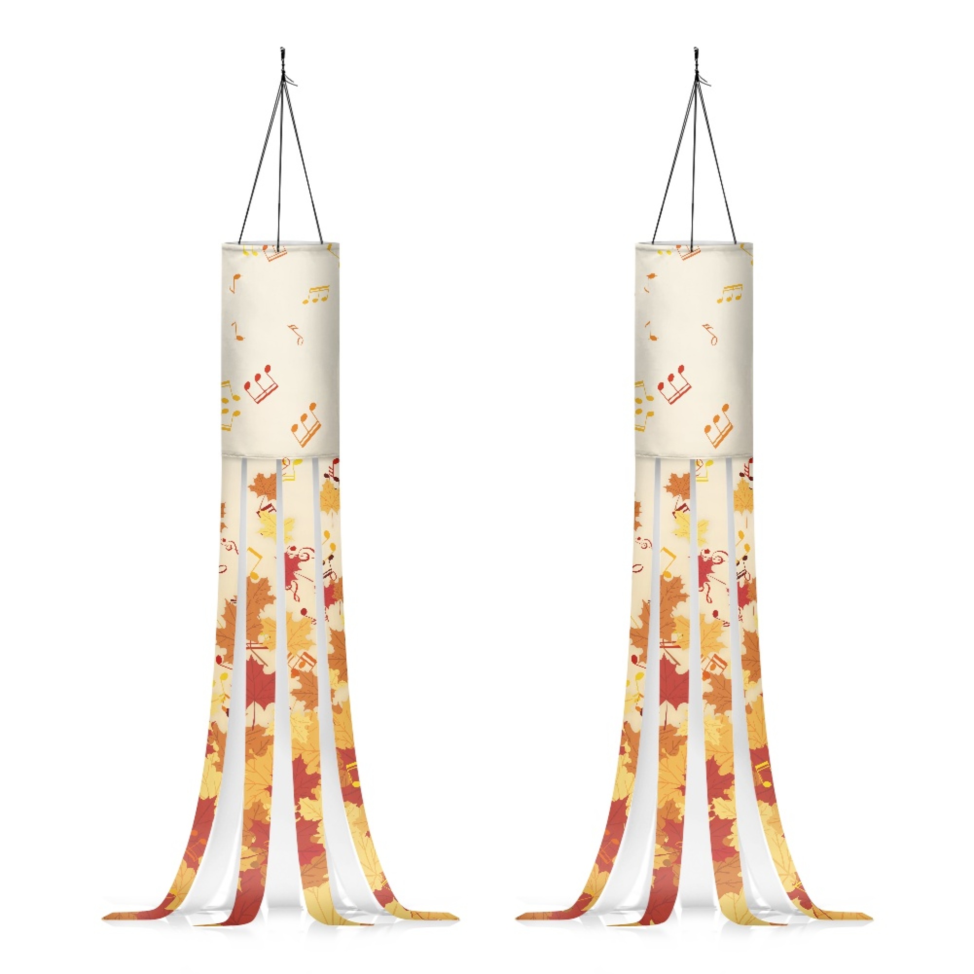 SEANATIVE Music Maple Windsock Waterproof Windsock Outdoor Hanging for ...
