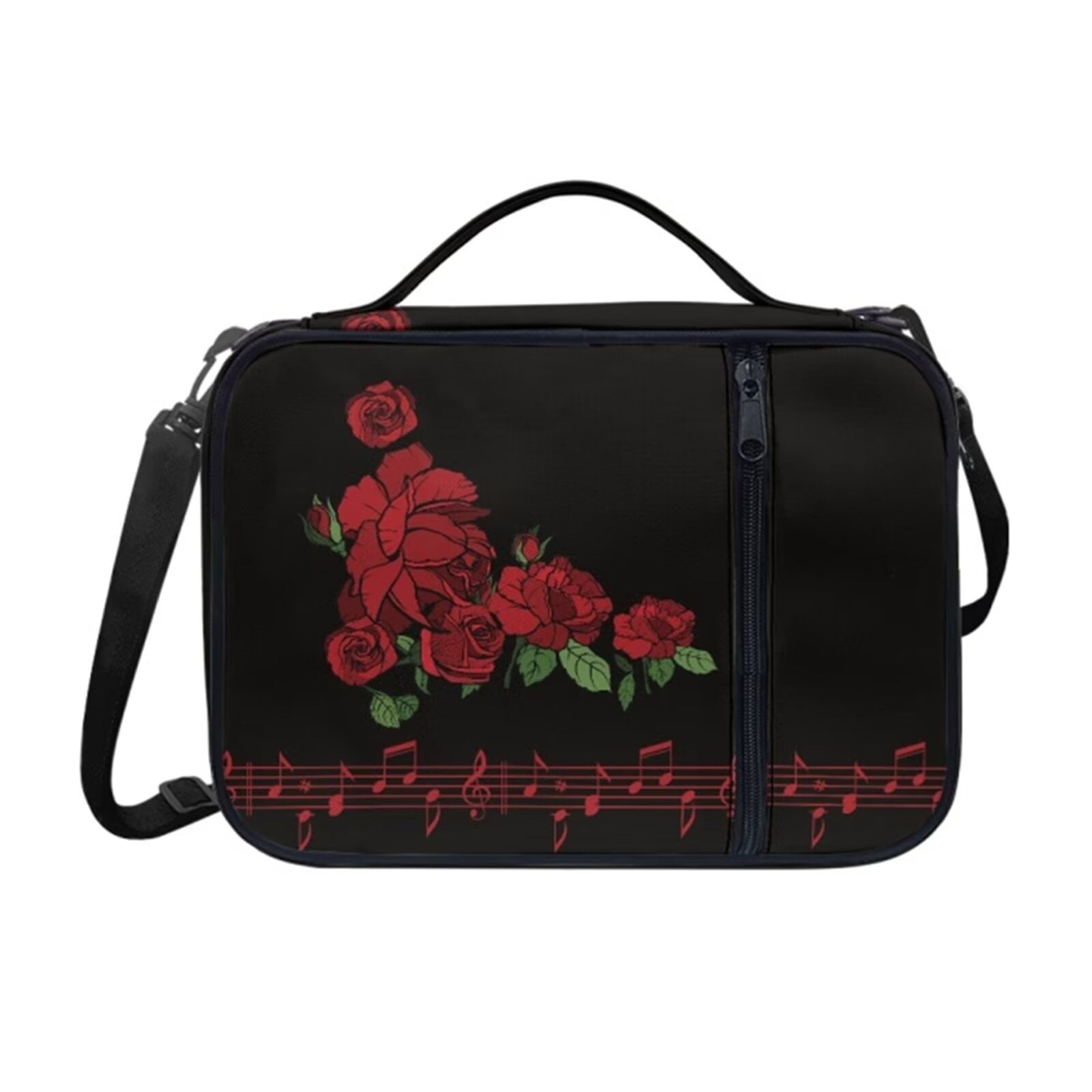 SEANATIVE Music Rose Bible Cover Red Water-Resistant Bible Crossbody ...