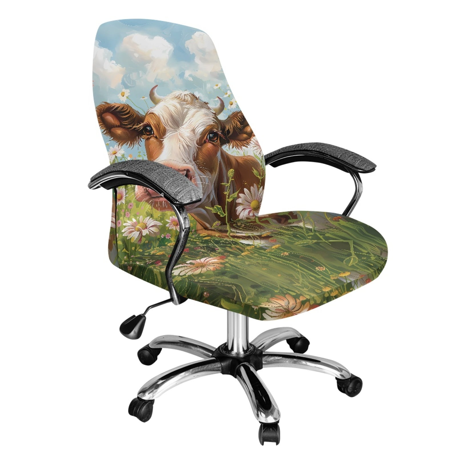 SEANATIVE Office Chair Cover Computer Chair Slipcover Stretchable High ...
