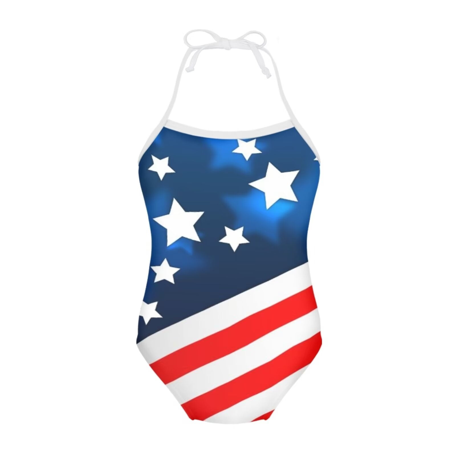 SEANATIVE One Piece Bathing Suit Size 3-4 T Elastic American Flag Kids ...