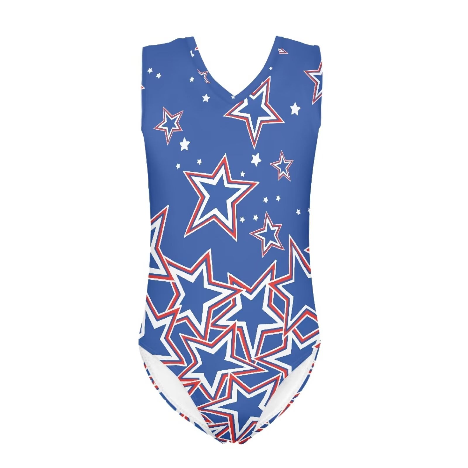 SEANATIVE One Piece Girls Swimwear Size 5-6 American Flag Stars Summer ...