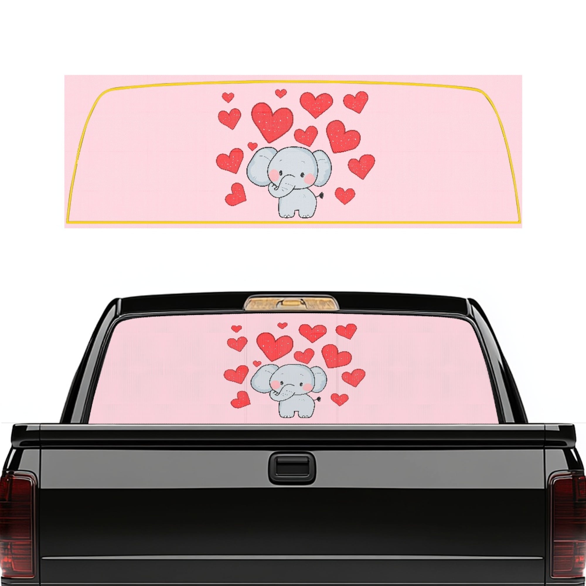 SEANATIVE One-Way See Through Back Window Decal for Pickup Truck ...