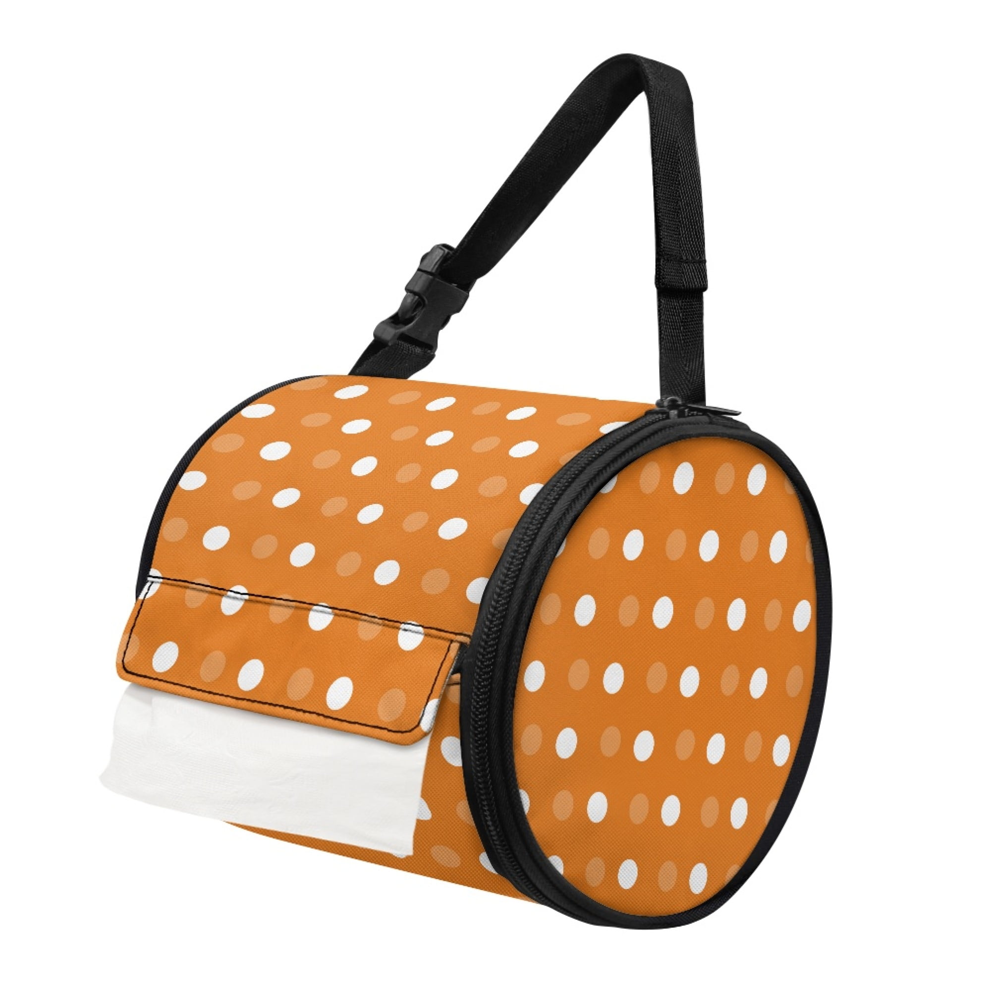 SEANATIVE Orange Spots Round Tissue Holder Bag for Home Kitchen Car ...