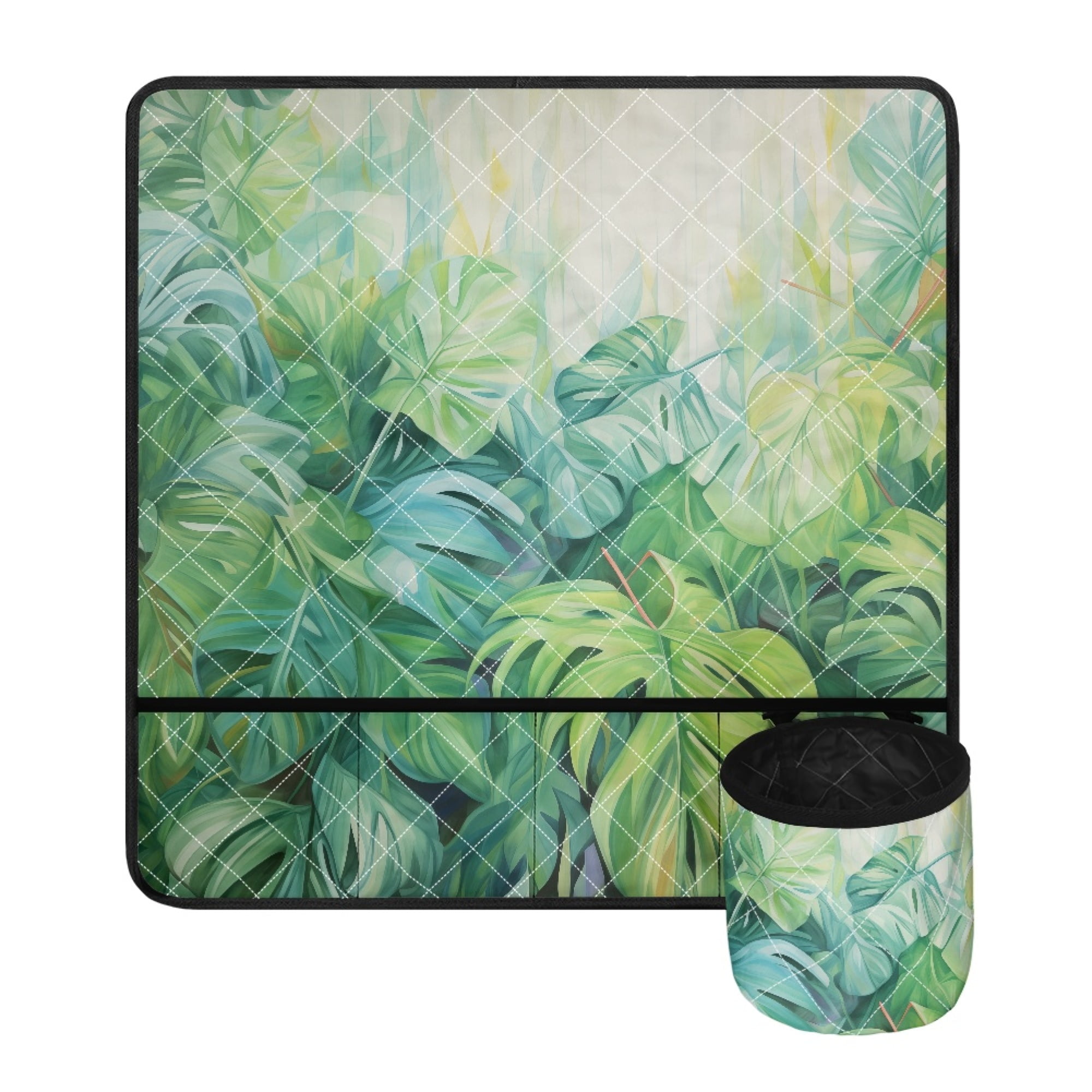 SEANATIVE Palm Leaf Sewing Machine Mat with Pockets Portable Sewing ...