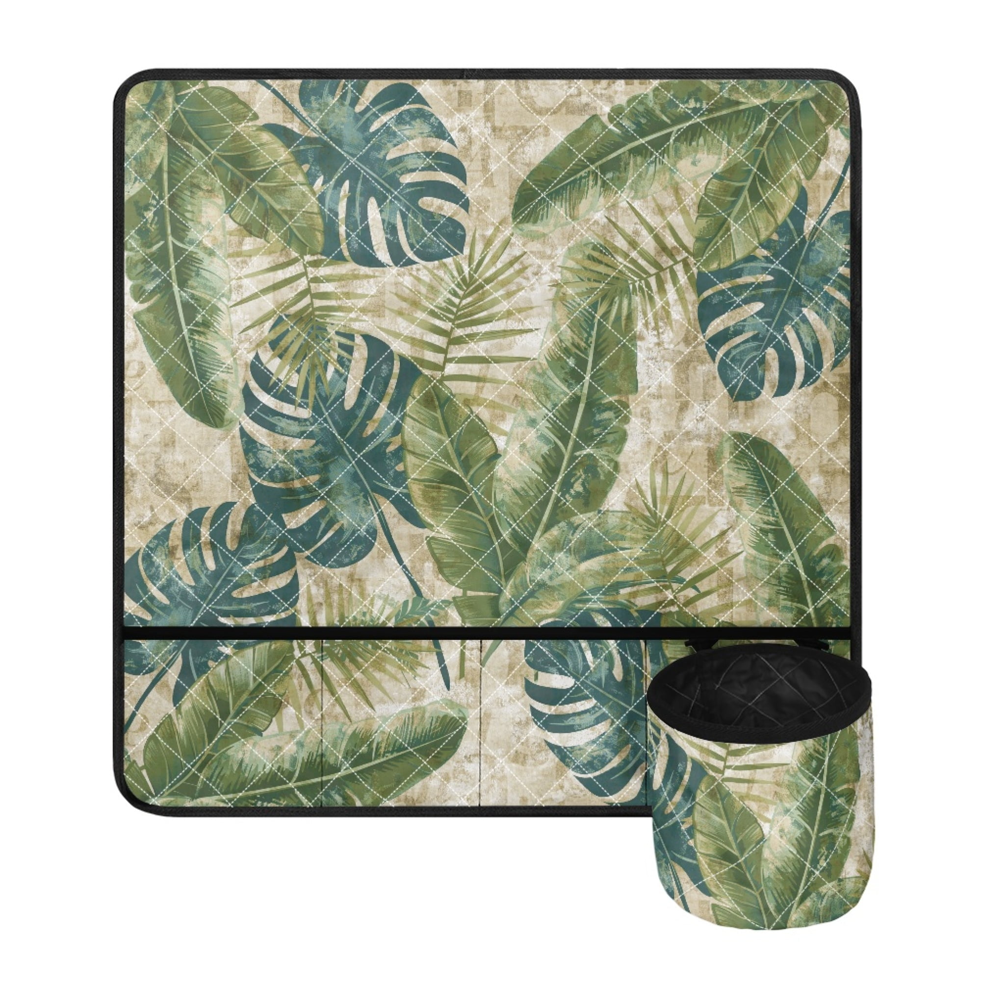 SEANATIVE Palm Leaf Sewing Machine Table Mat with Small Cylinder Easy ...