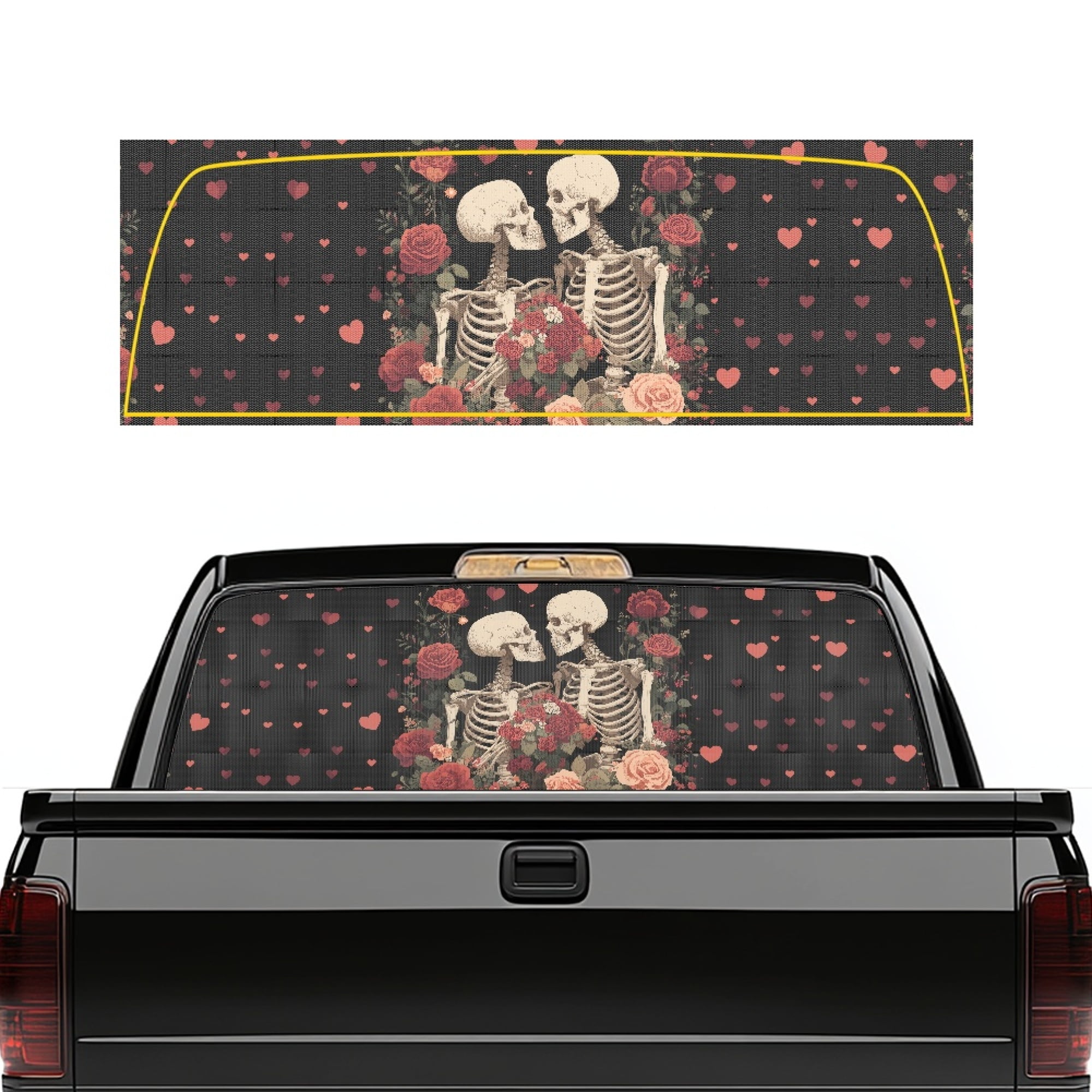 SEANATIVE Pickup Truck Rear Window Decal Perforated Vinyl See Through ...