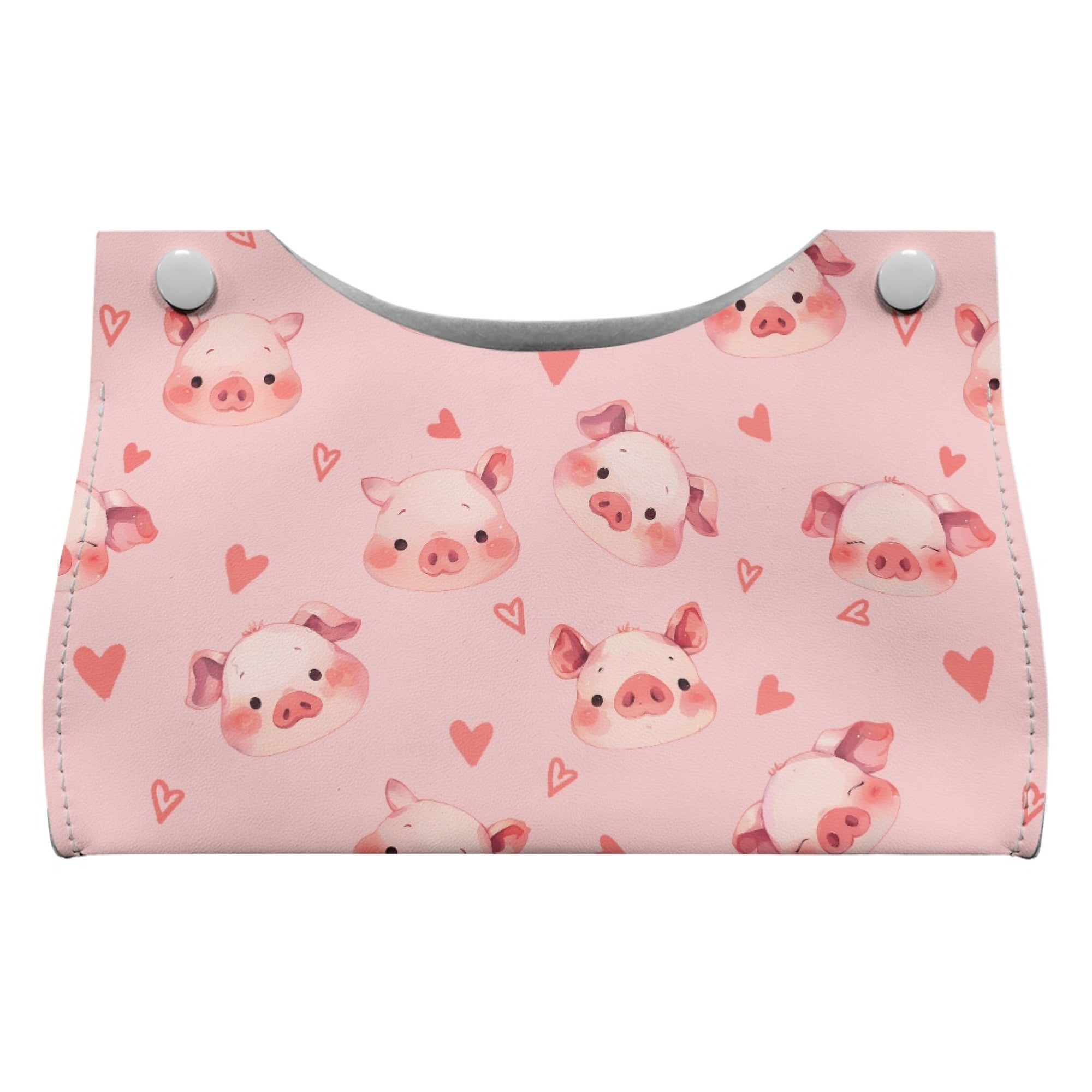 SEANATIVE Pig Tissue Box Cover Rectangle Tissue Box Holder PU Leather ...