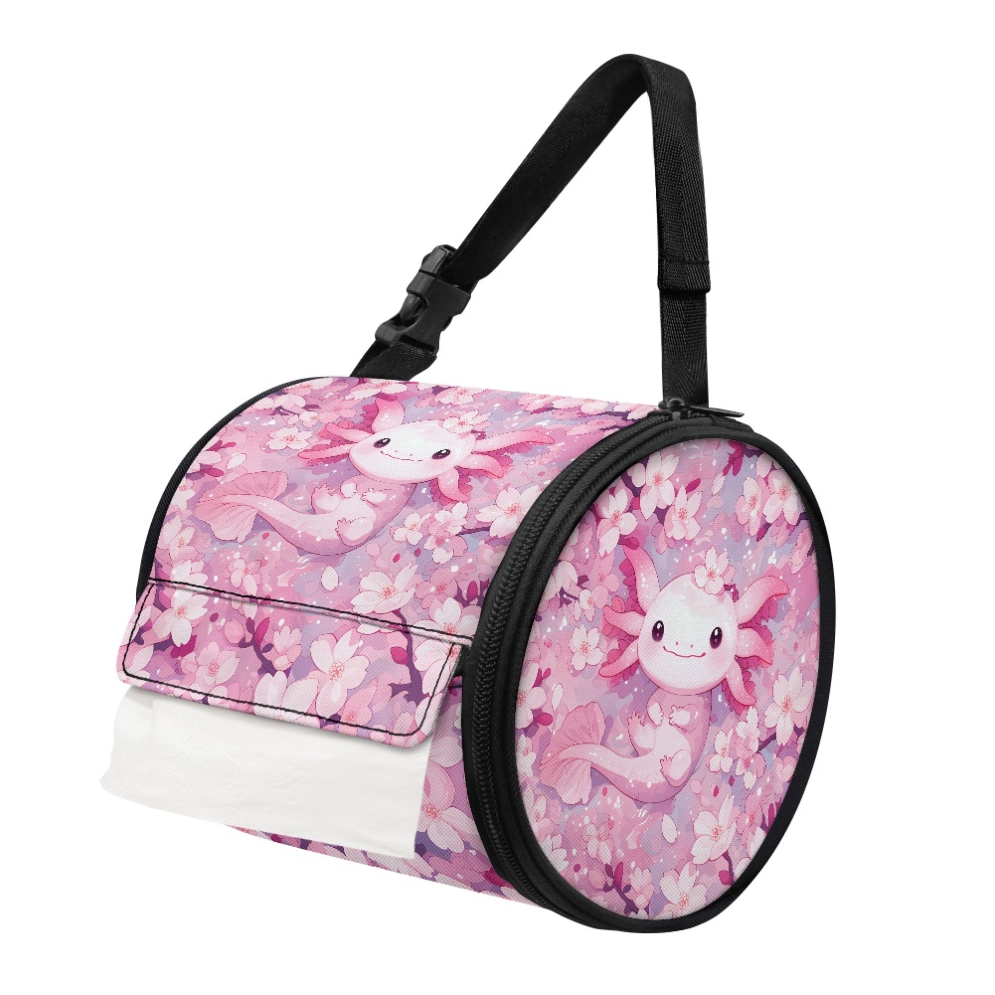 SEANATIVE Pink Axolotl Round Paper Towel Bag Cherry Blossom ...