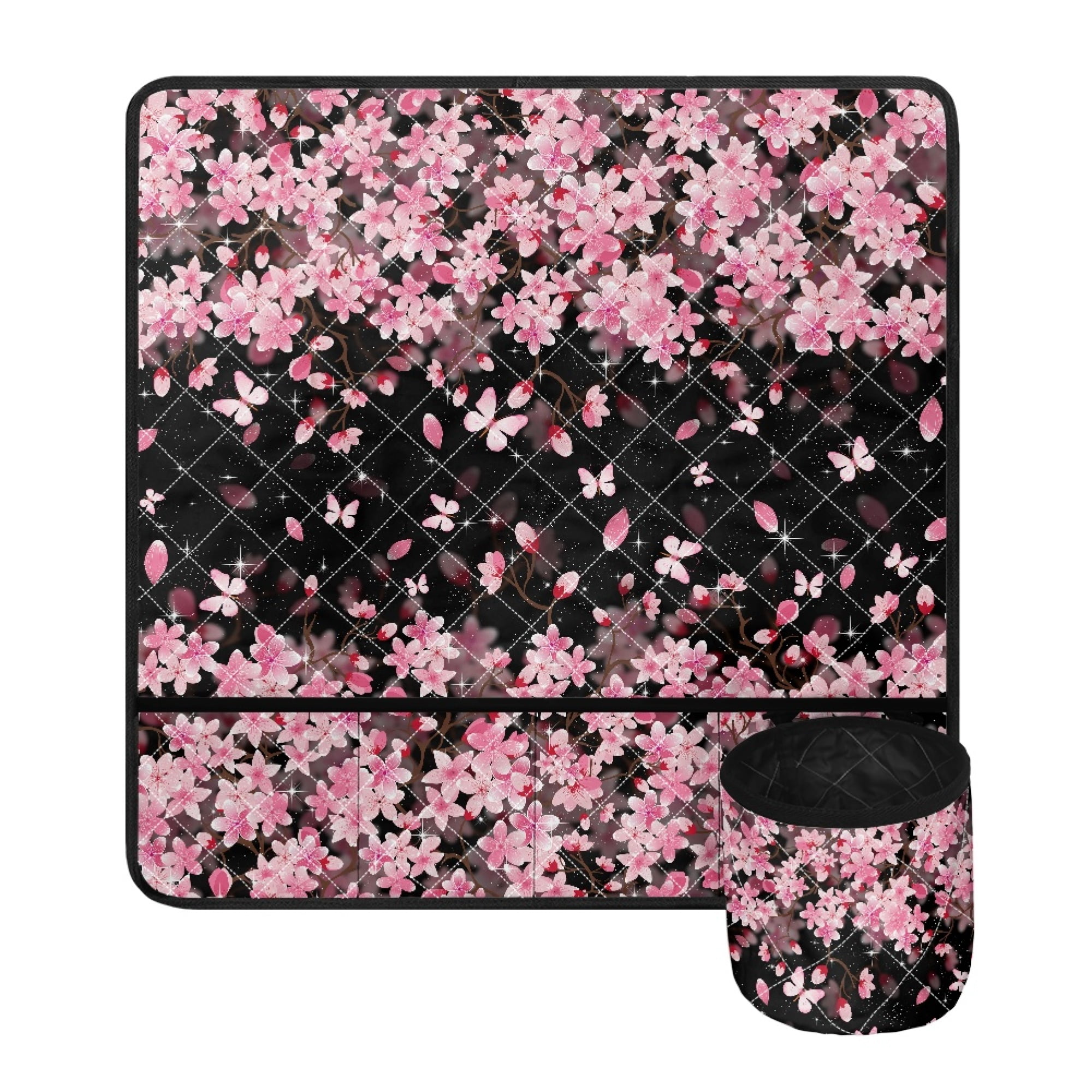 SEANATIVE Pink Cherry Blossom Sewing Machine Mat Aesthetic Sewing ...
