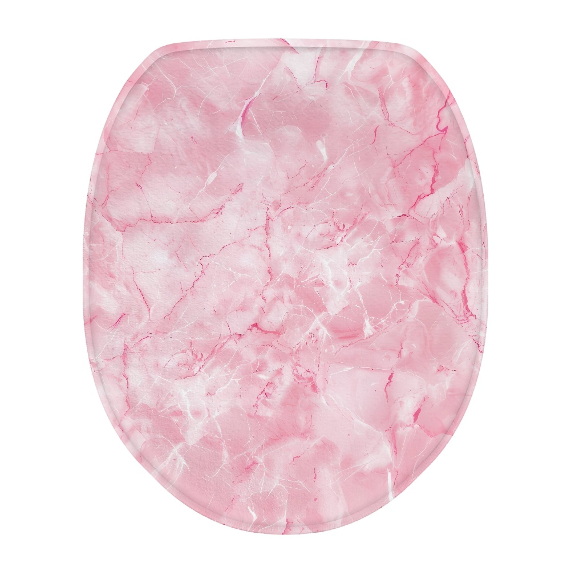SEANATIVE Pink Marble Stripes Toilet Lid Cover Toilet Seat Covers for ...