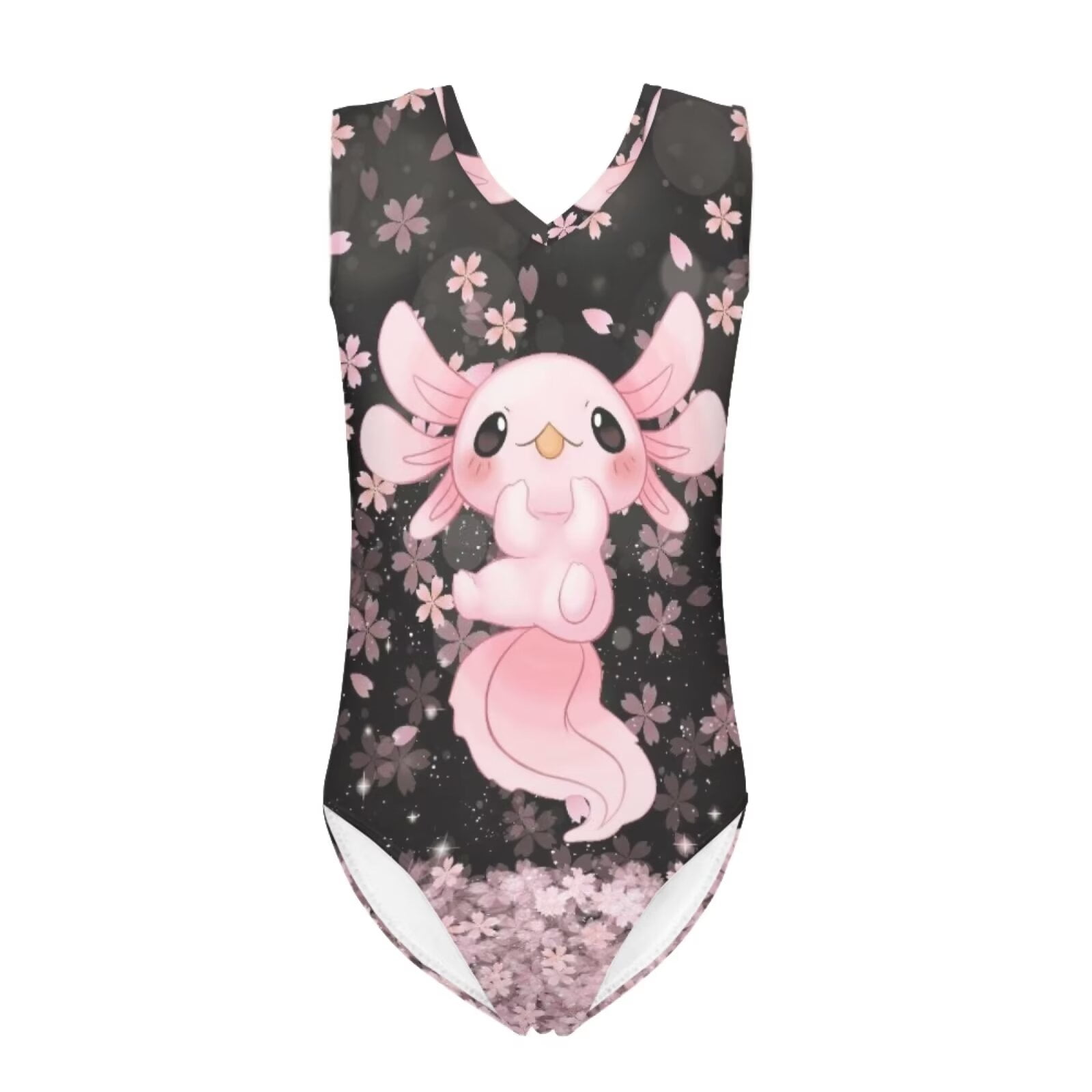 SEANATIVE Pink Sakura Kids Bathing Suit One-Piece Quick Dry Axolotl ...