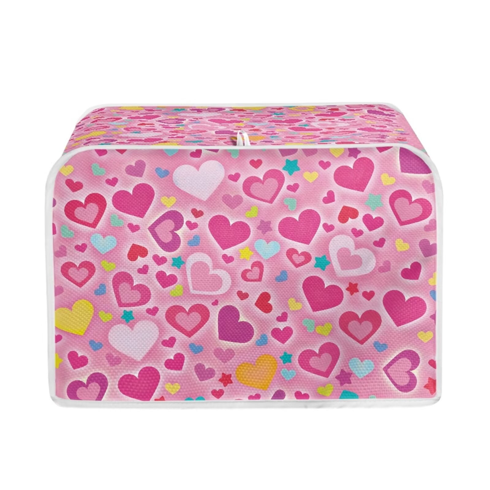 SEANATIVE Pink Toaster Covers Wide Slot 2 Slice Love Heart Lightweight ...