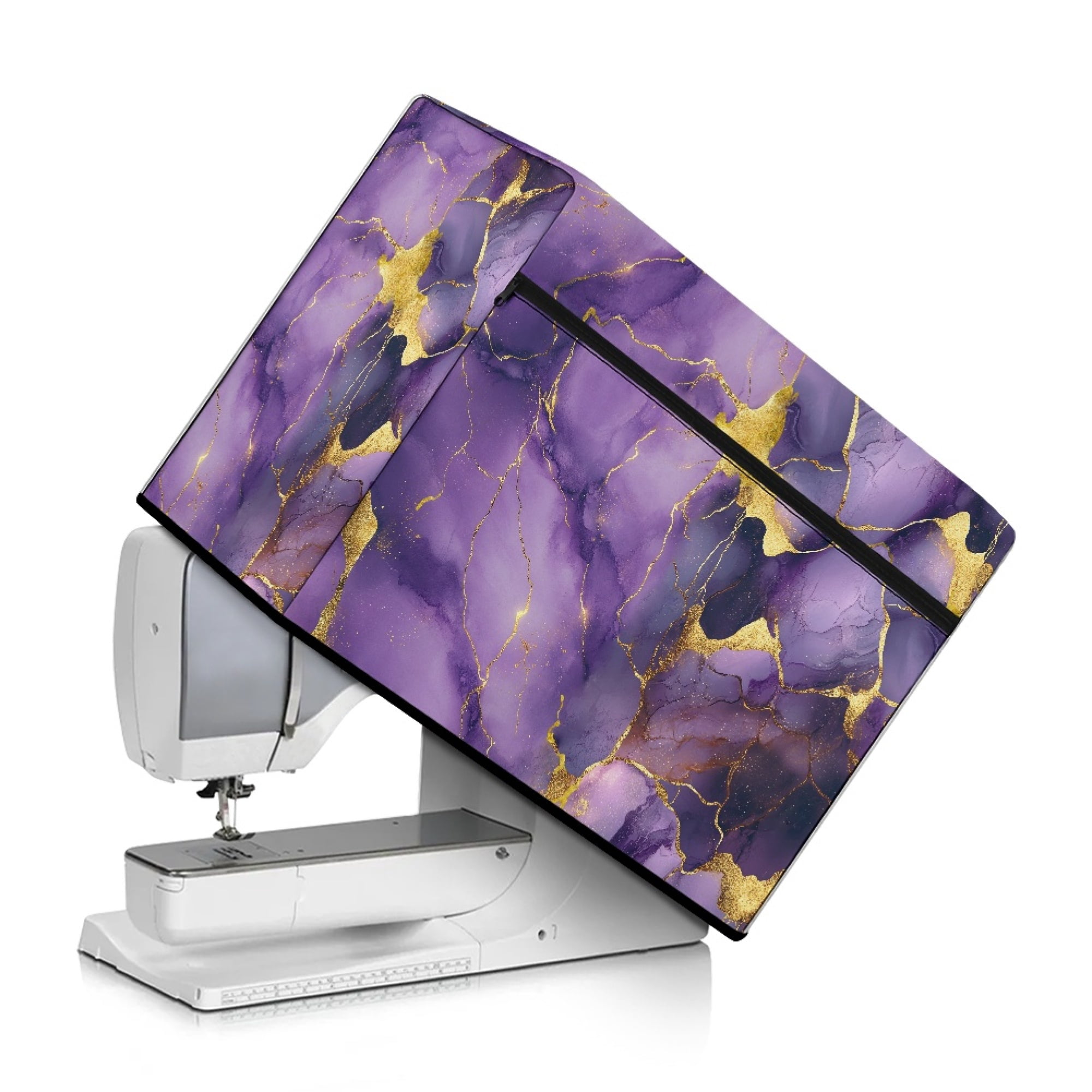 SEANATIVE Purple Gold Marble Sewing Machine Cover Stain Resistant ...