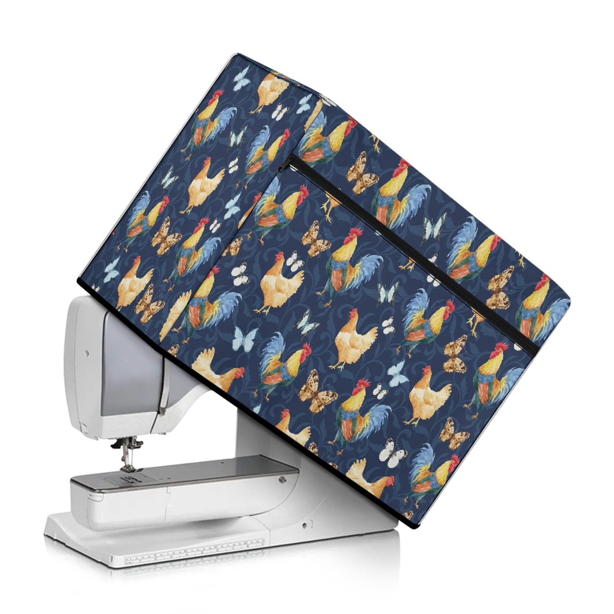 SEANATIVE Rooster Butterfly Sewing Machine Dust Cover Anti Dust Covers ...