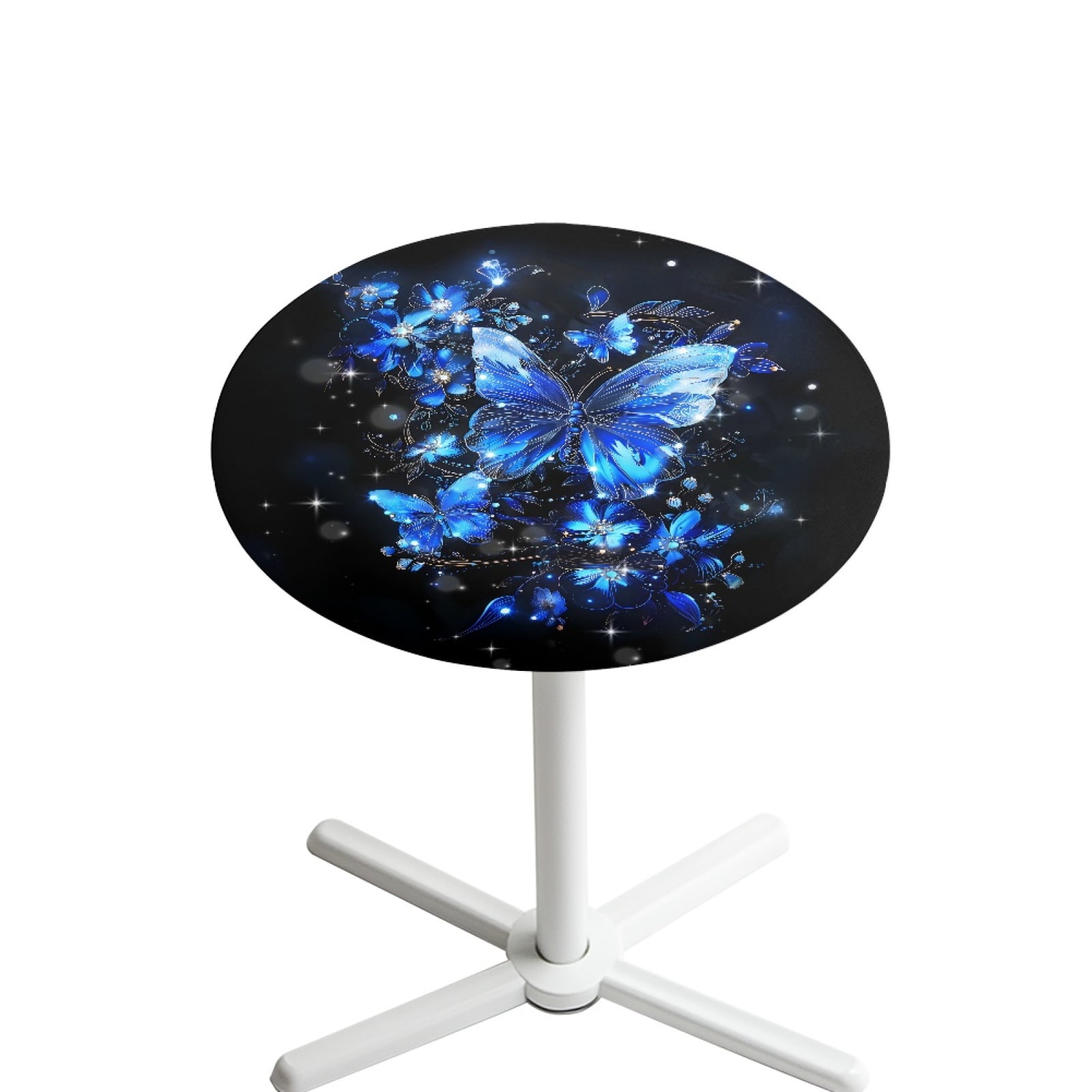 SEANATIVE Round Tablecloth Cocktail Table Top Covers with Elastic Edged ...