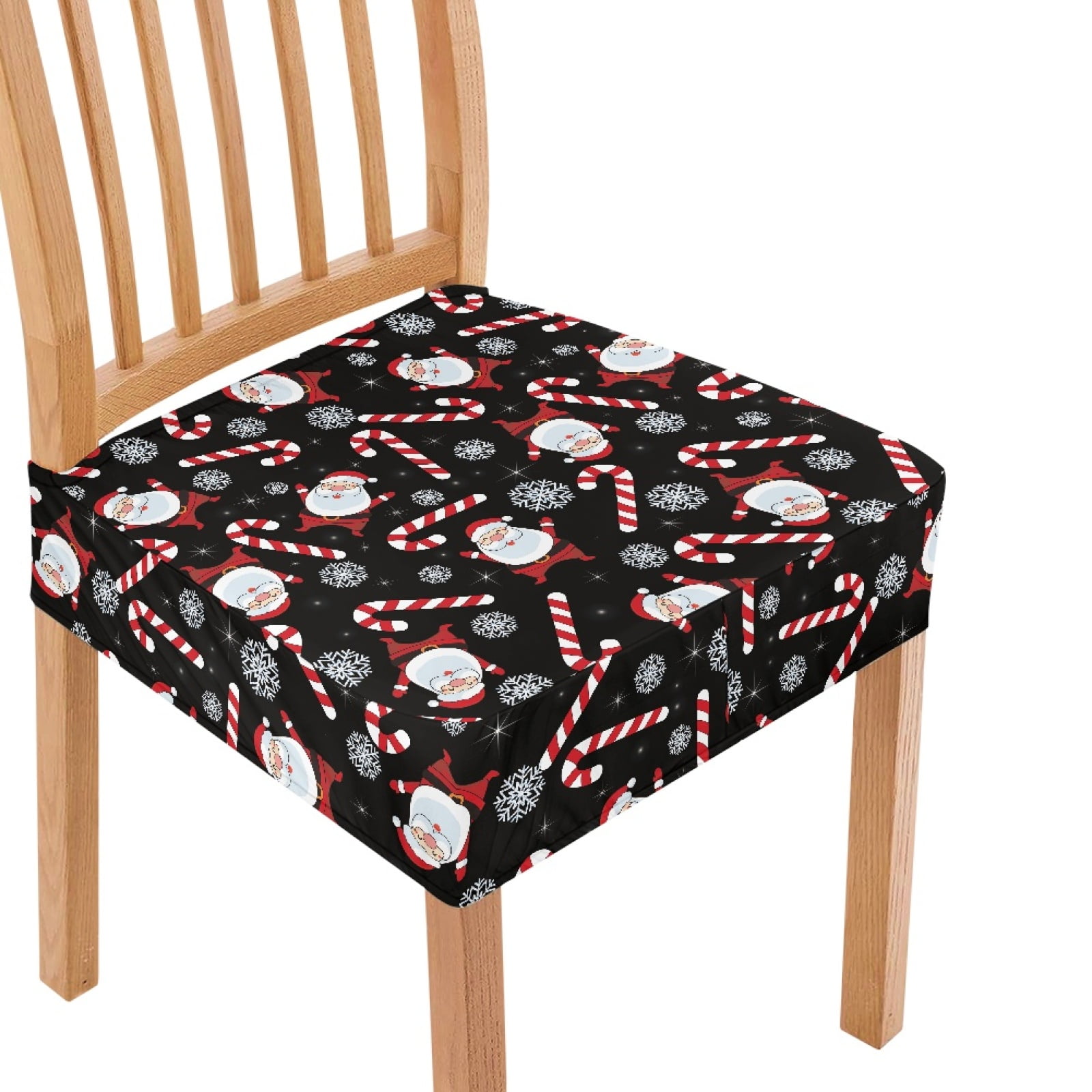 SEANATIVE Santa Claus Chair Covers for Dining Chairs Set of 2 Stretch ...