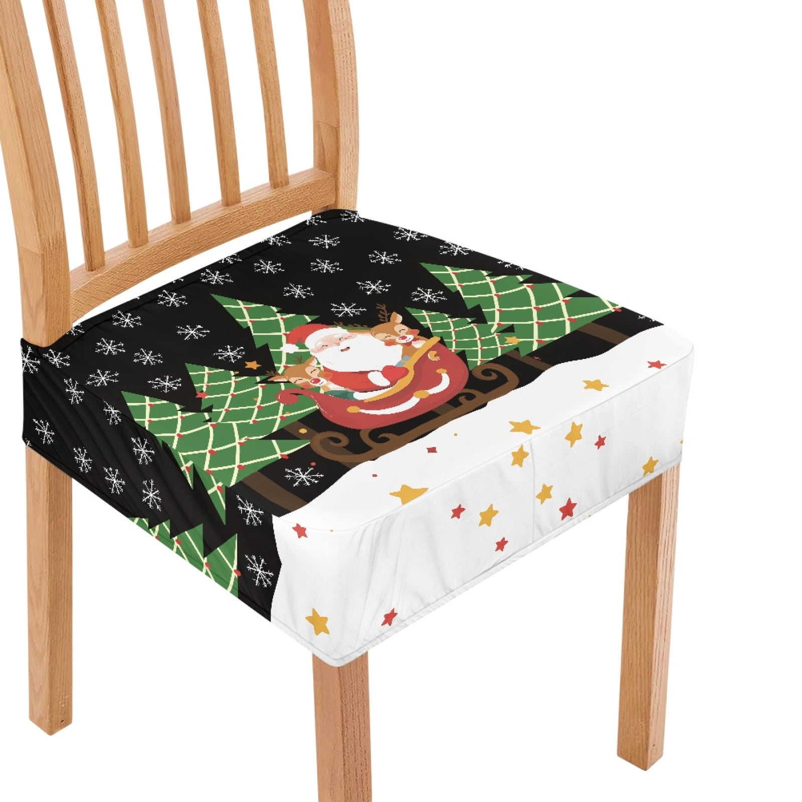 SEANATIVE Santa Claus Chair Covers for Dining Chairs Set of 6 Christmas ...
