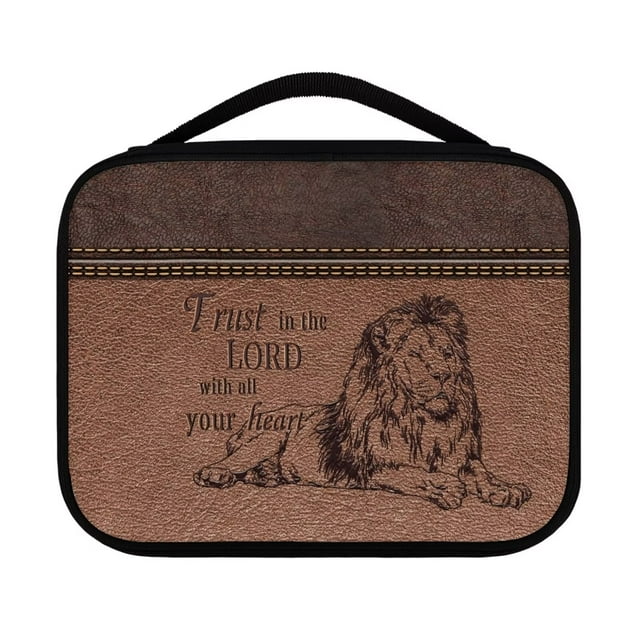 SEANATIVE Scriptures Lion Bible Cover Durable Zip Bible Case Bag with ...