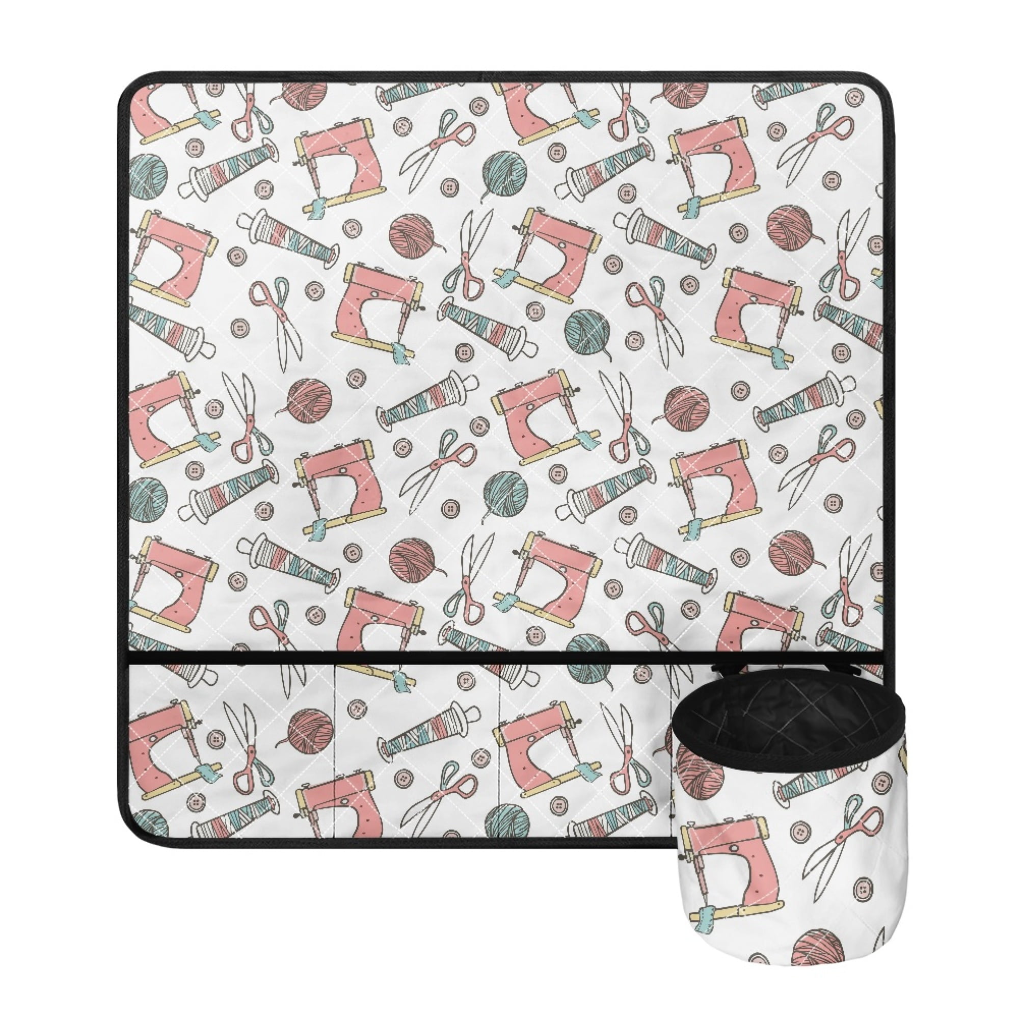 SEANATIVE Sewing Machine Print Sewing Machine Mats with Cylinder ...
