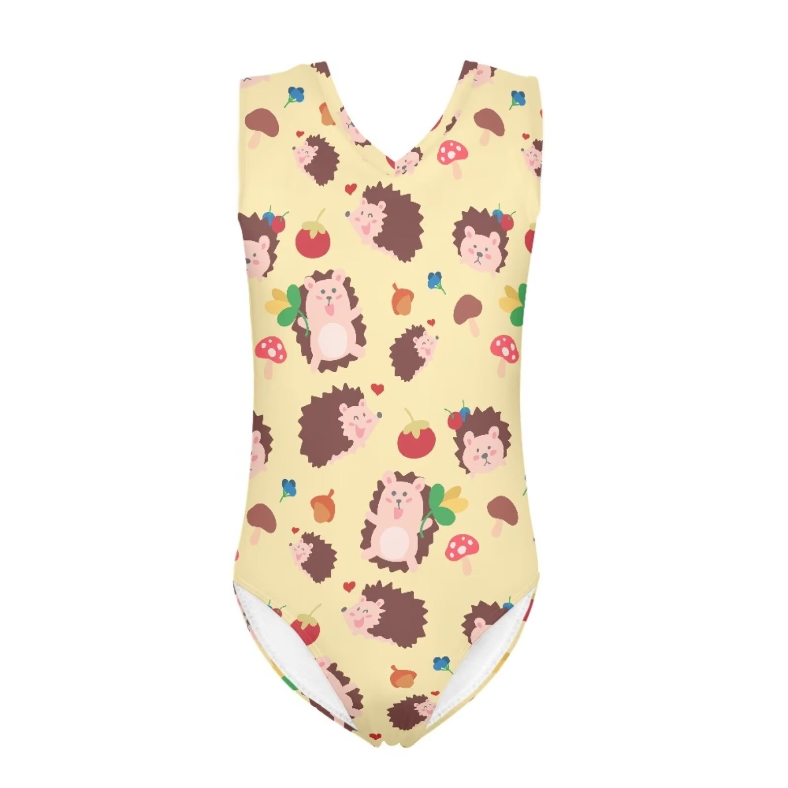 SEANATIVE Size 7-8 T One Piece Swimwear Soft Mushroom Hedgehogs Kids ...