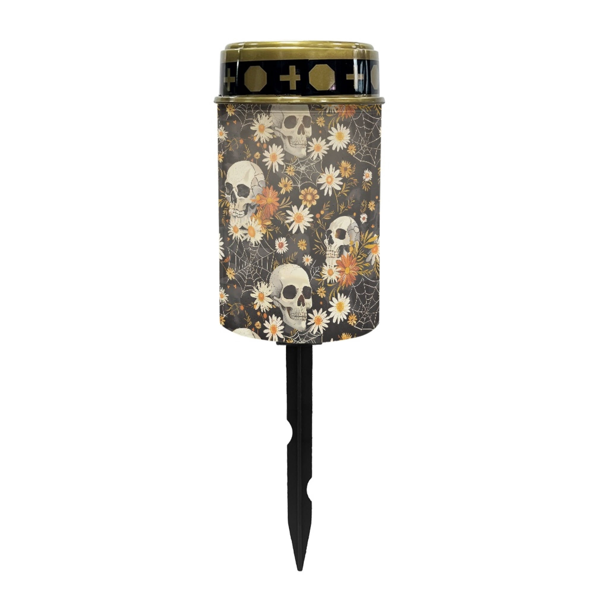 SEANATIVE Skull Garden Solar Lights Outdoor Waterproof Decorative Daisy ...