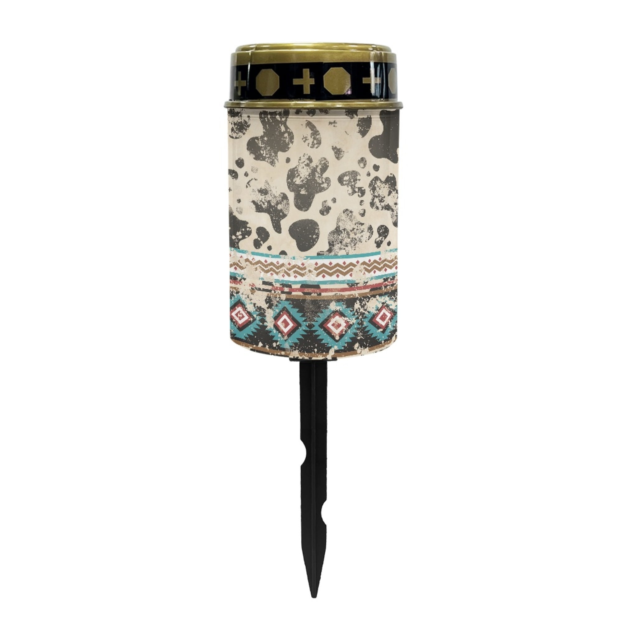 SEANATIVE Southwest Aztec Solar Cemetery Solar Lights Cow Print Solar ...