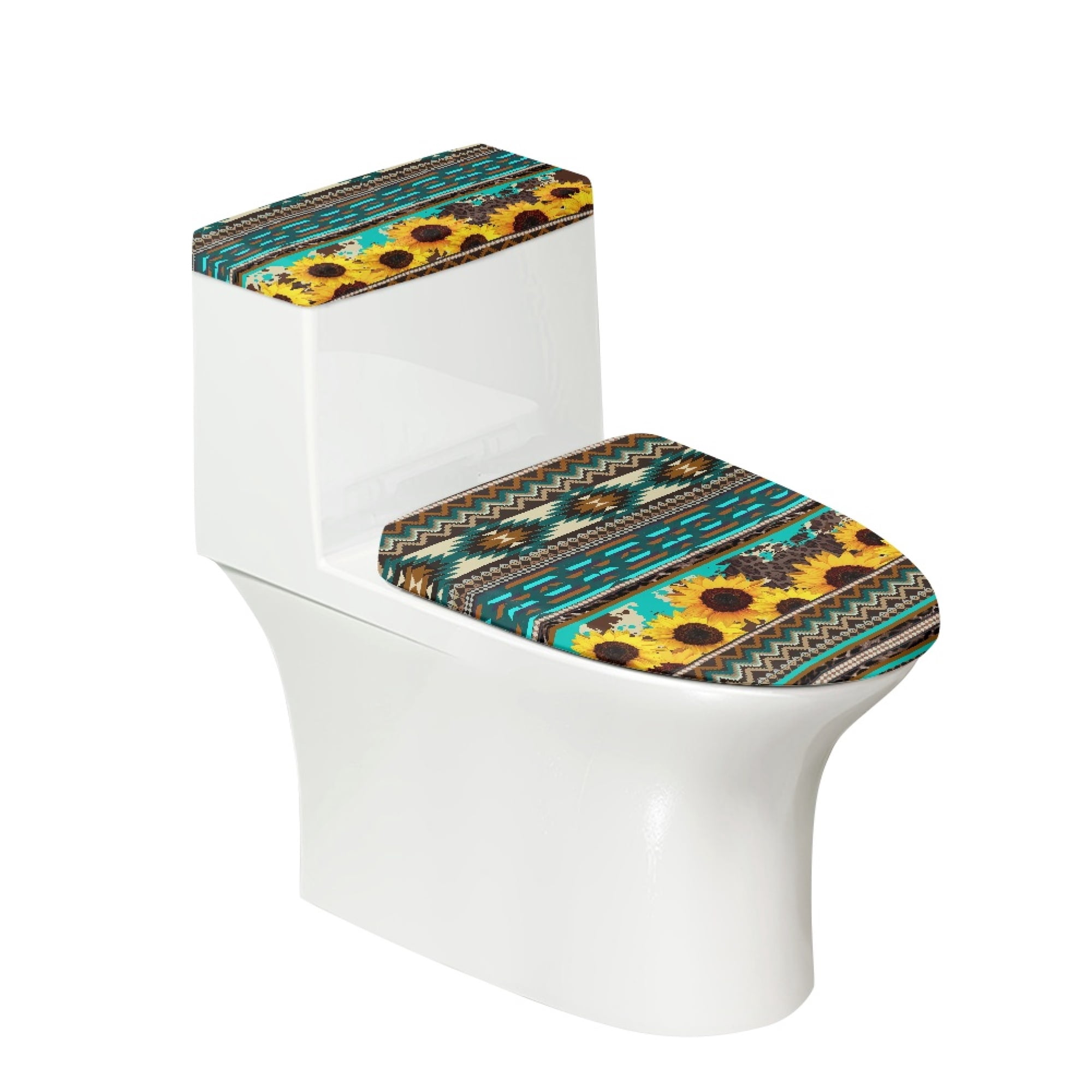 SEANATIVE Southwest Aztec Toilet Lid Cover Tank Lid Covers Set 2 Pack ...