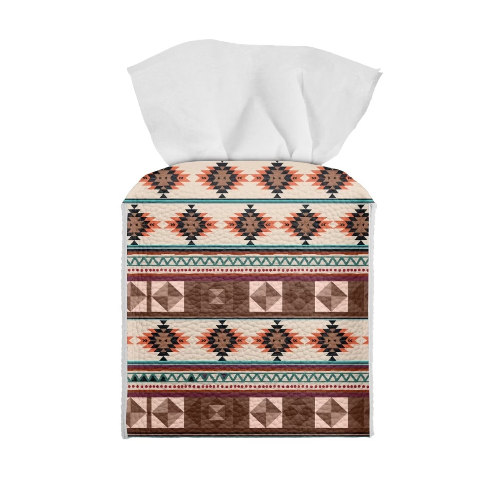 SEANATIVE Square Tissue Box Cover Leather Easy to Clean Tissue Box ...
