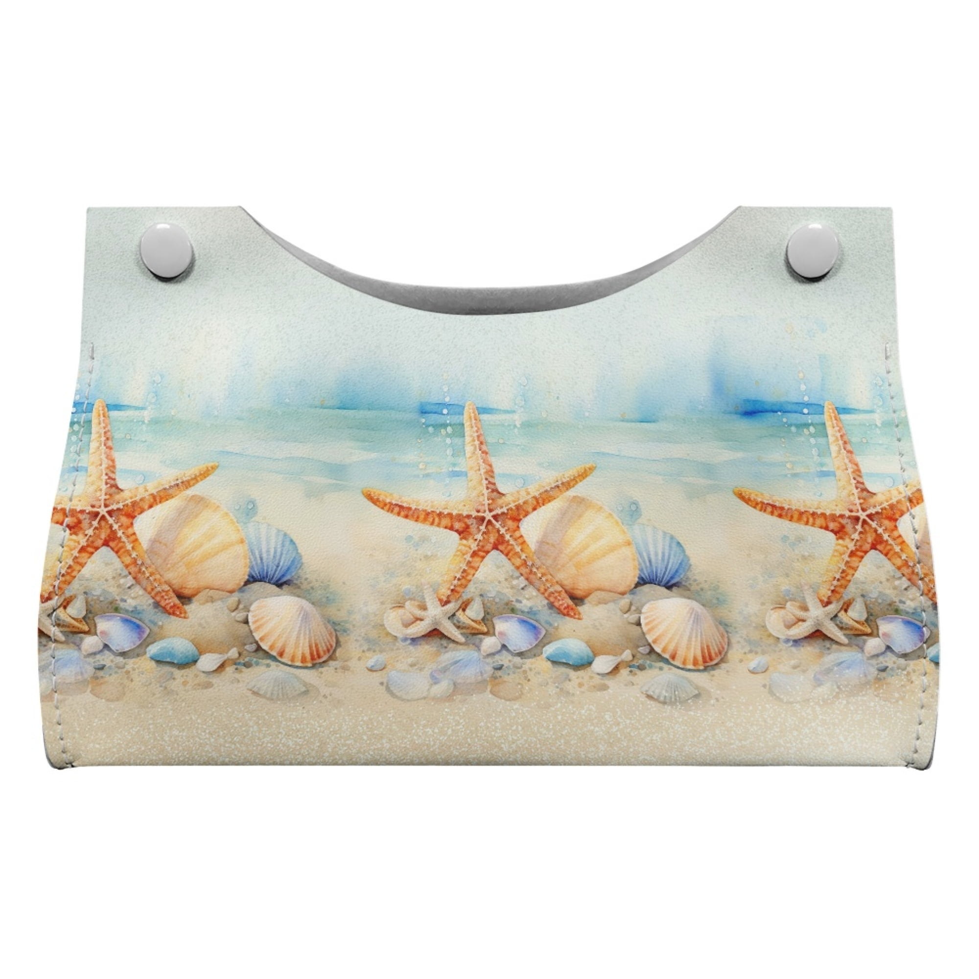 SEANATIVE Starfish Tissue Box Cover Rectangle Tissue Cover Leather ...