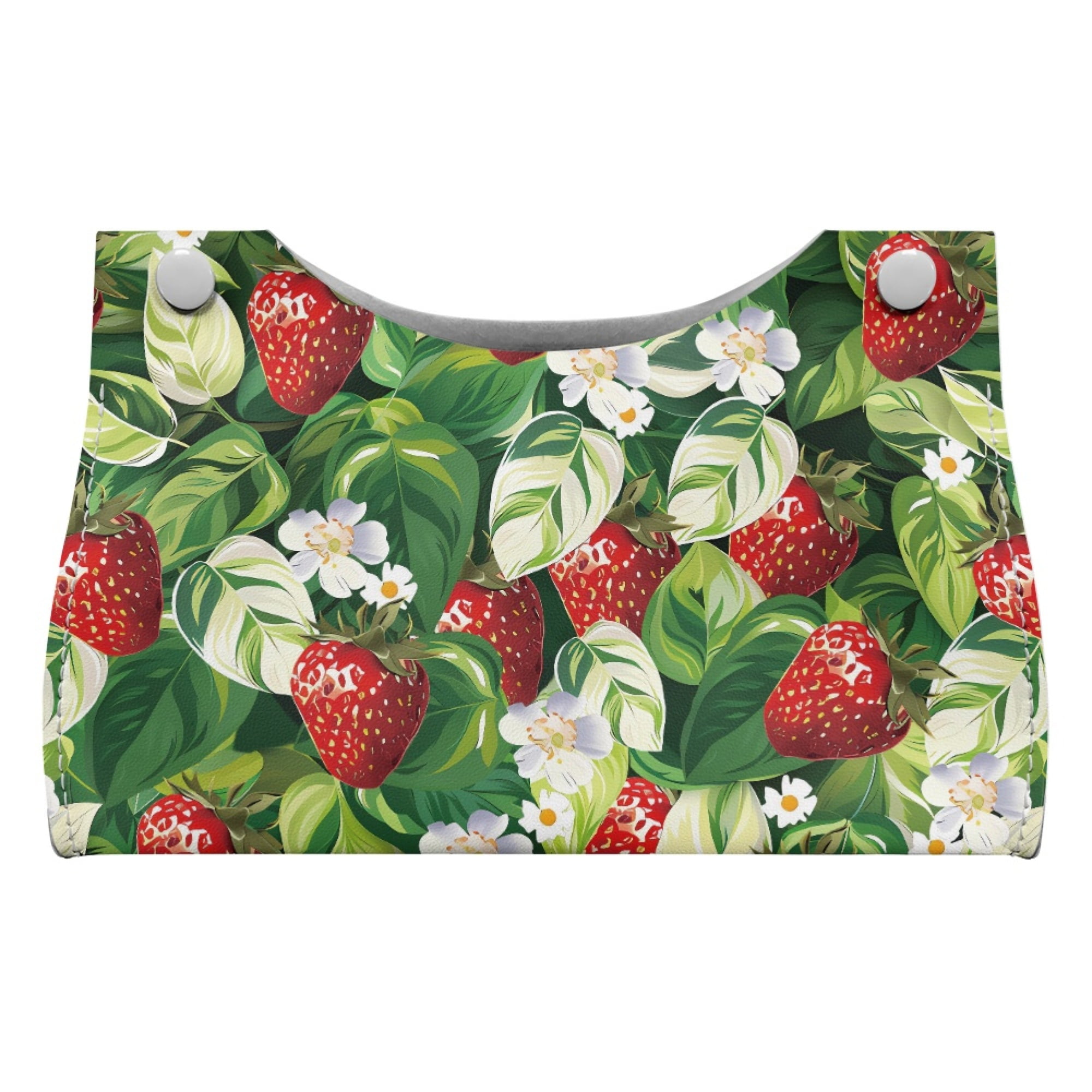 SEANATIVE Strawberry Tissue Box Cover PU Leather Tissue Box Holder ...