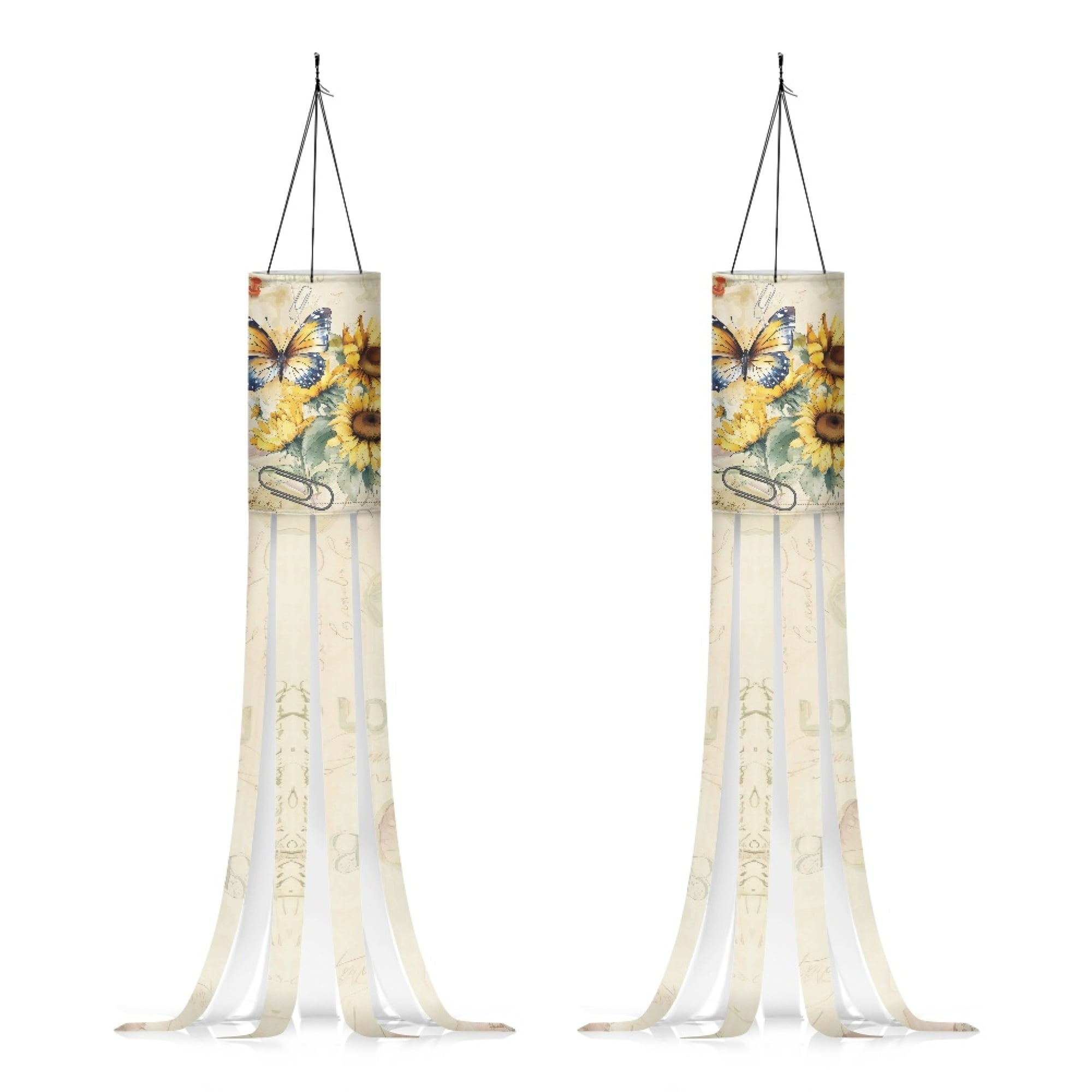 SEANATIVE Sunflower Butterfly Windsock 40 Inch 2 Piece Autumn Windsock ...