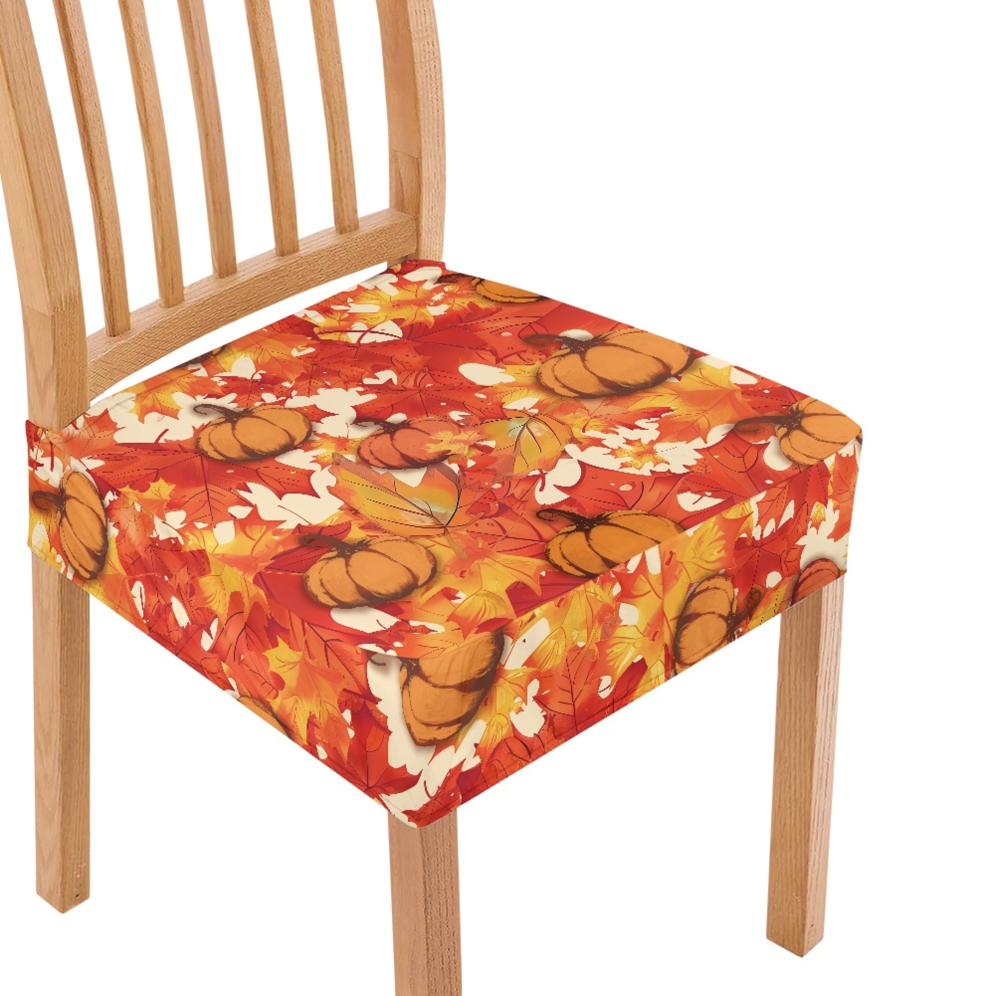 SEANATIVE Thanksgiving Dining Chair Covers Set of 4 Pumpkin Chair ...
