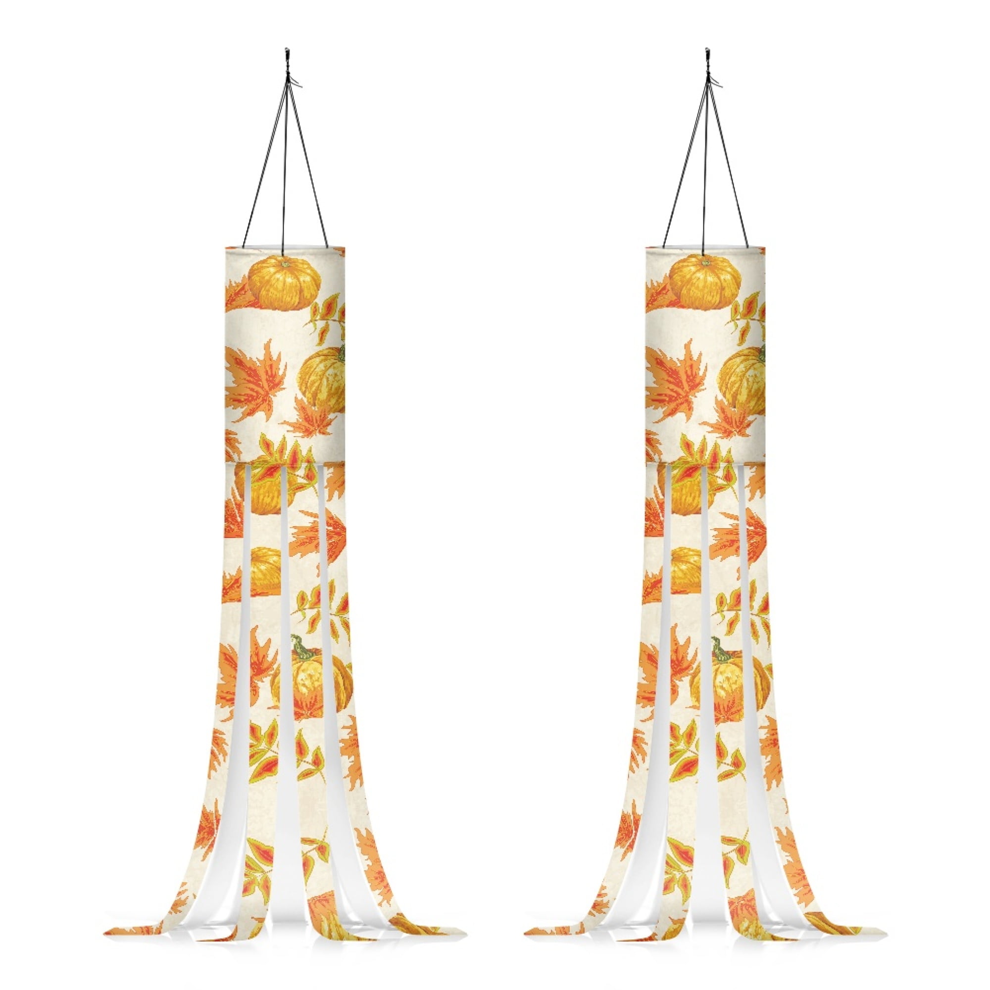 SEANATIVE Thanksgiving Maple Leaf Windsocks 2 Piece Outdoor Hanging ...