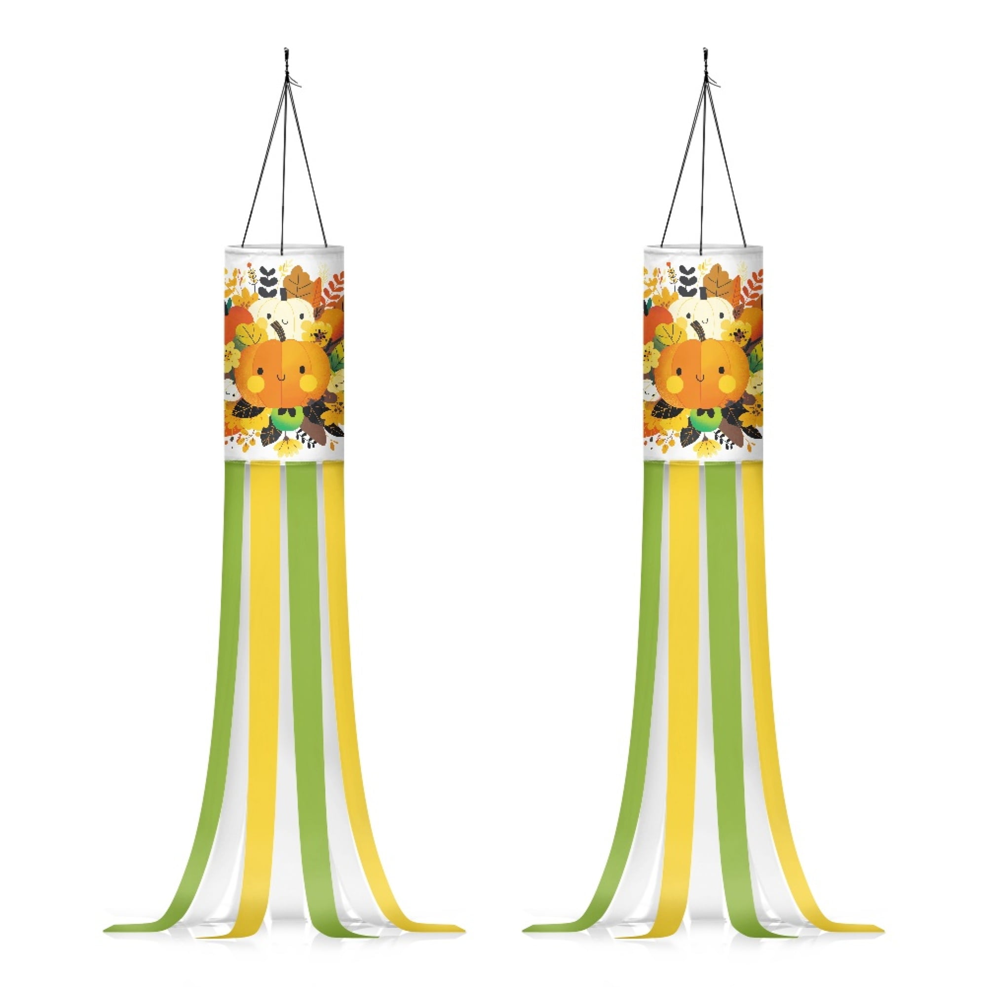 SEANATIVE Thanksgiving Windsock Outdoor Hanging Decorations 2 Piece ...
