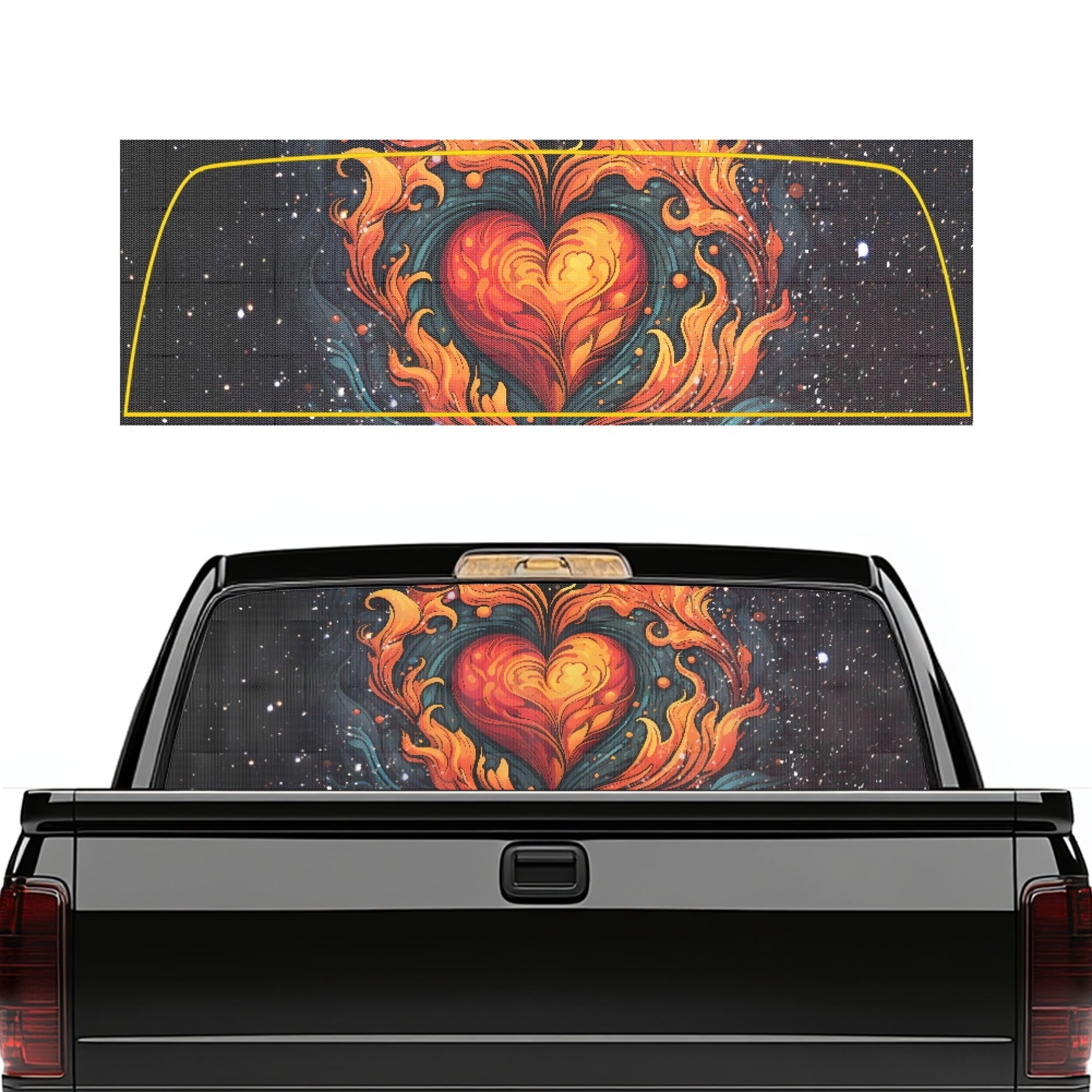 SEANATIVE Truck Rear Window Decal 66.9 x 22.4 Inches Perforated Vinyl ...