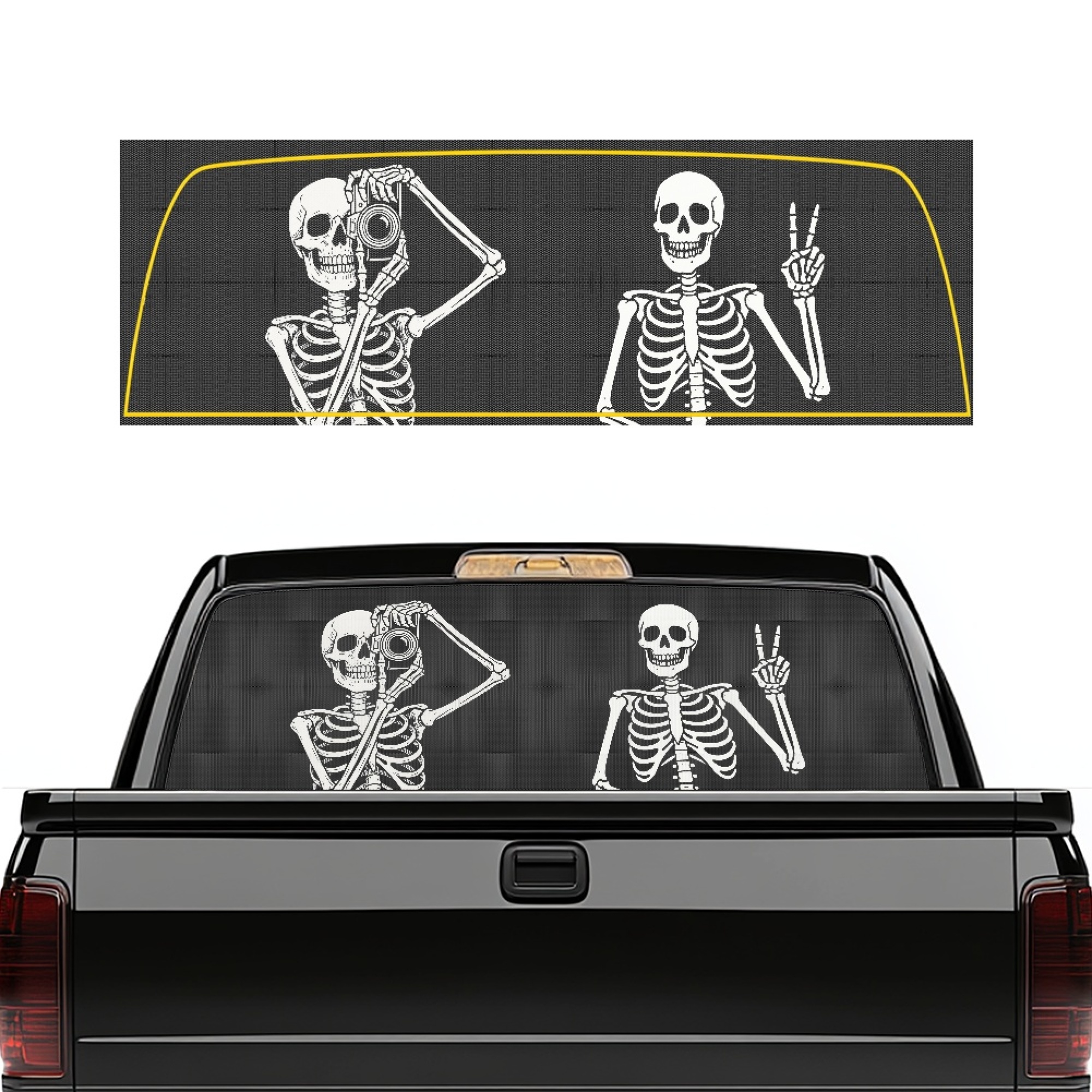 SEANATIVE Truck Rear Window Decal Perforated Car Back Window Graphic ...