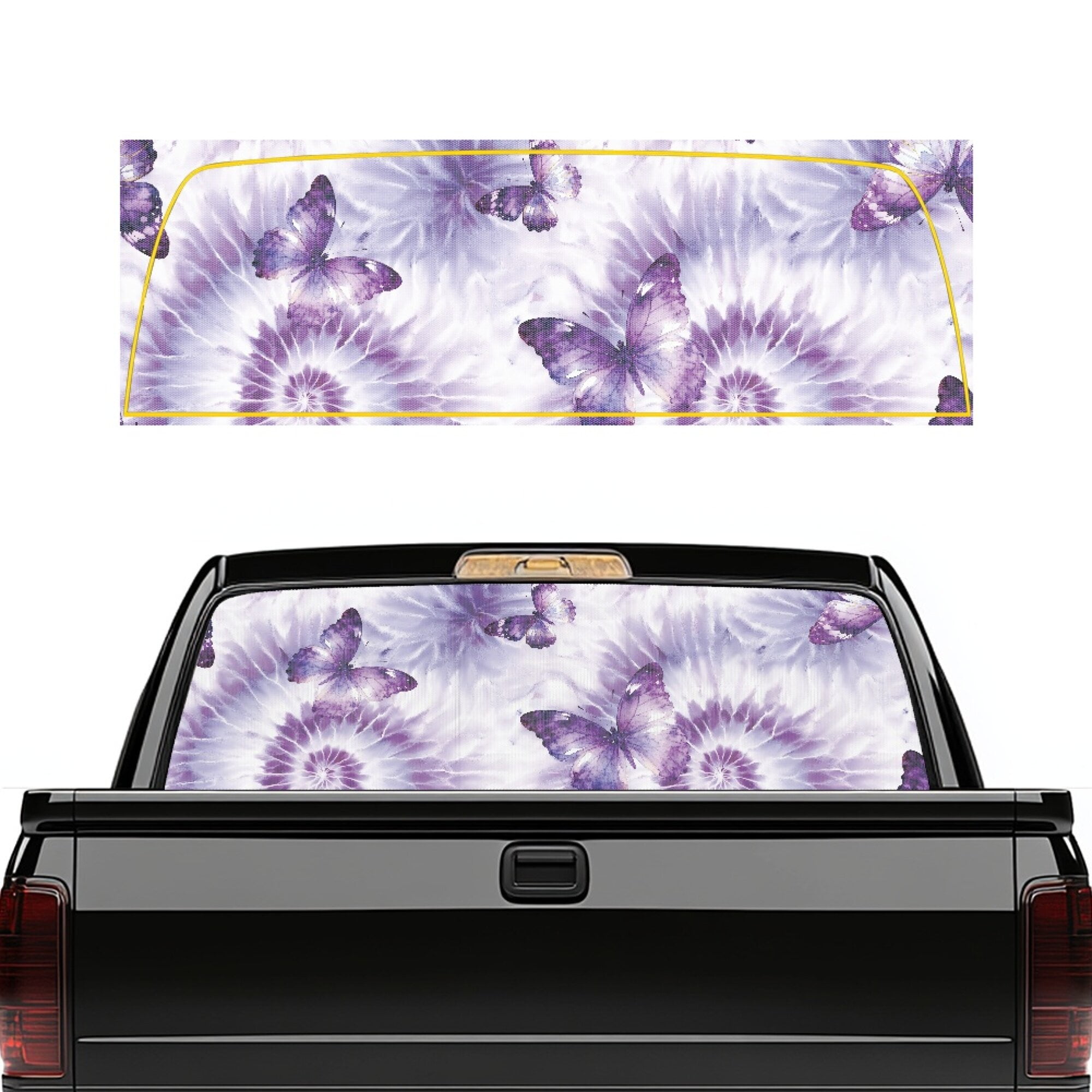 SEANATIVE Truck Rear Window Decal See Through Vinyl Back Window Decal ...