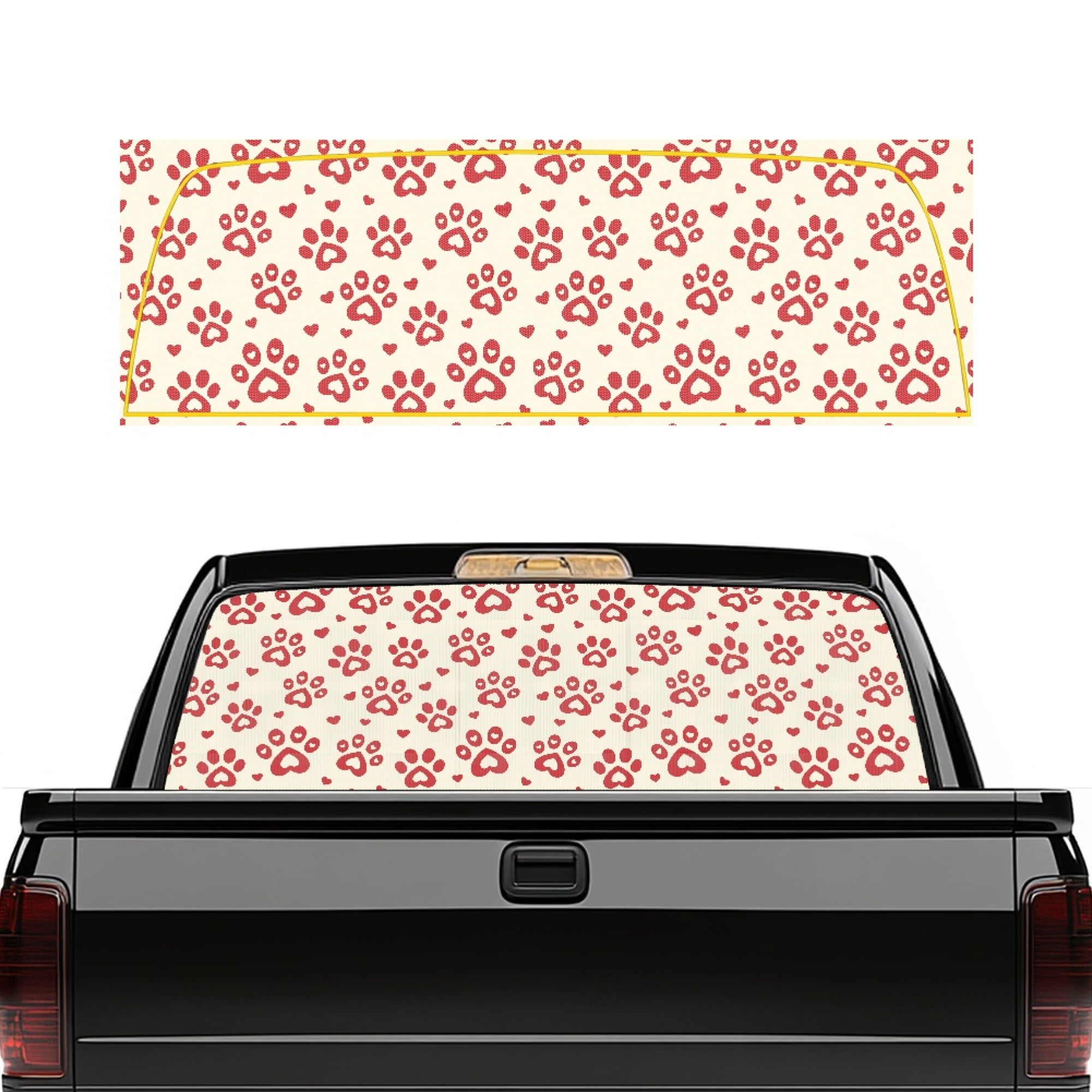 SEANATIVE Truck Rear Window Decal See Through Vinyl Back Window Decal ...