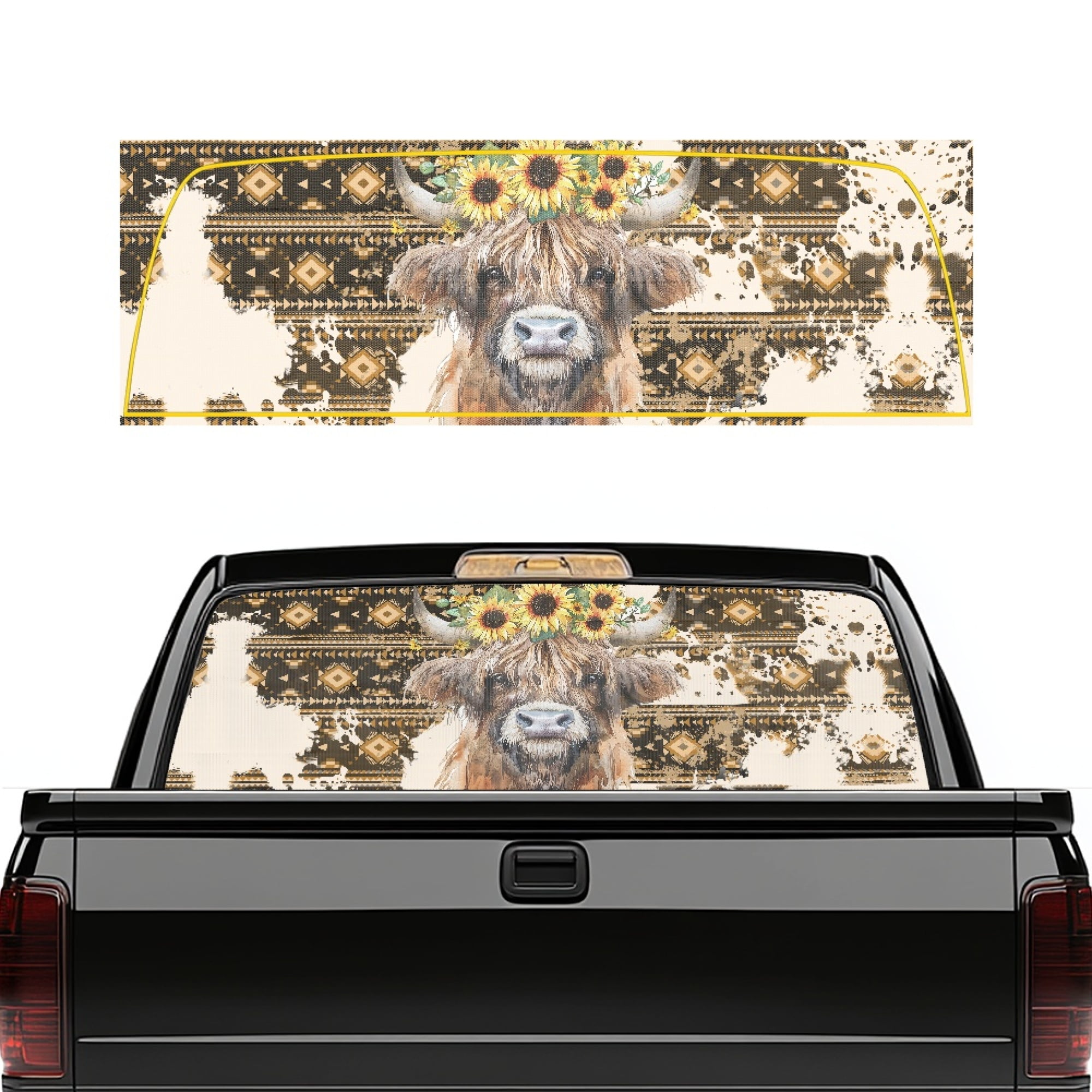 SEANATIVE Truck Rear Window Graphic Truck Window Sun Shade Decal Car ...
