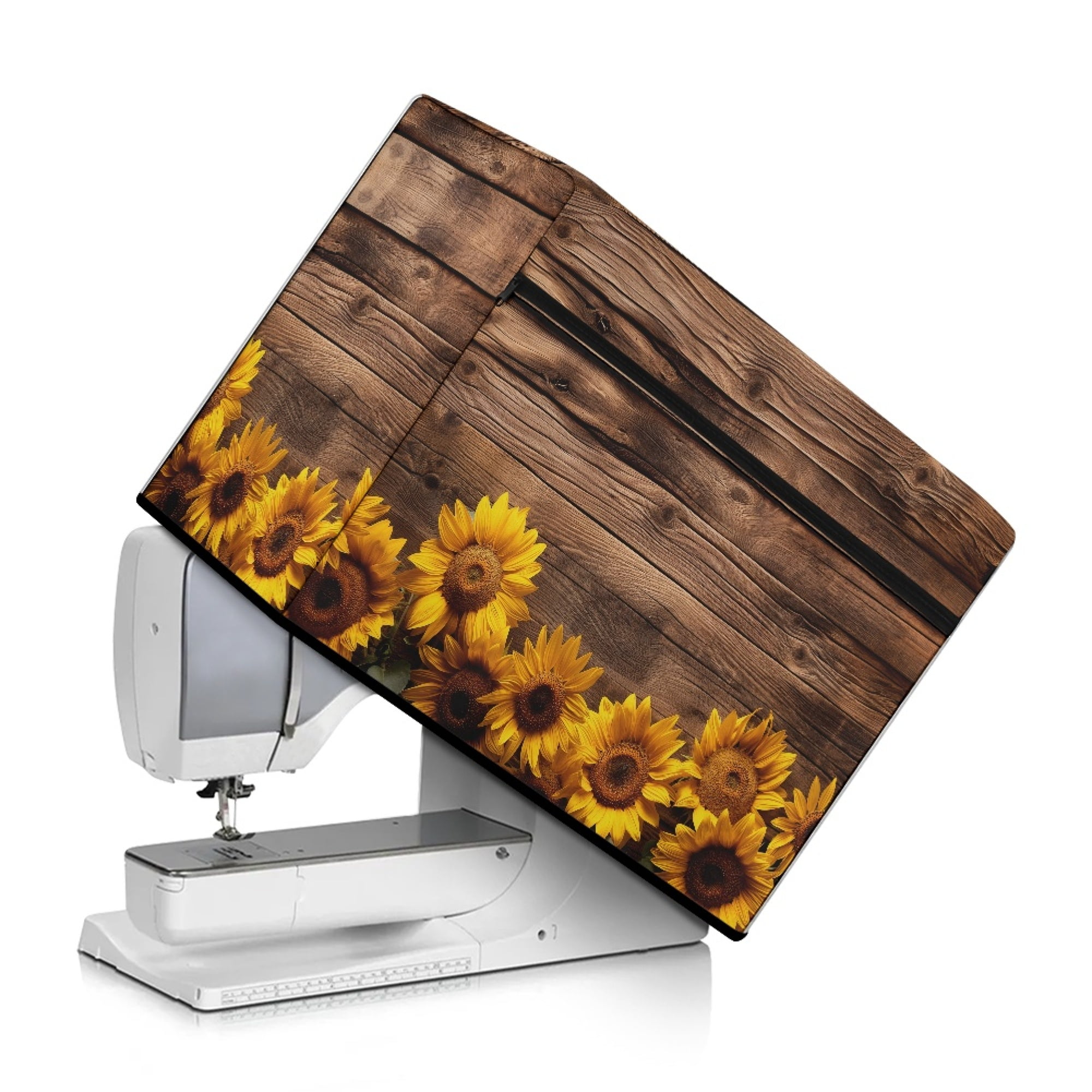 SEANATIVE Wood Sunflower Dust Cover for Sewing Machine Aesthetic Sewing ...