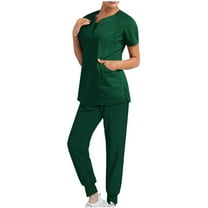Cherokee Unisex Scrub Set - Modern Fit V-Neck Top and Drawstring Waist ...