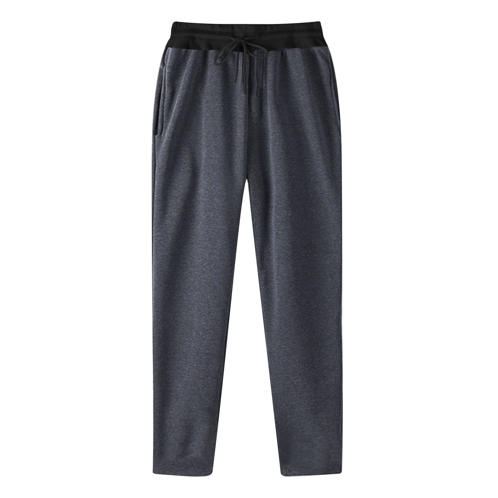 SEAOPEN Men's Sweatpants with Pockets Thin Fleece Tapered Joggers ...
