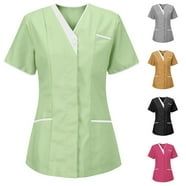 Cherokee V-Neck Scrub Top for Women with 3 Pockets & Dolman Sleeve ...