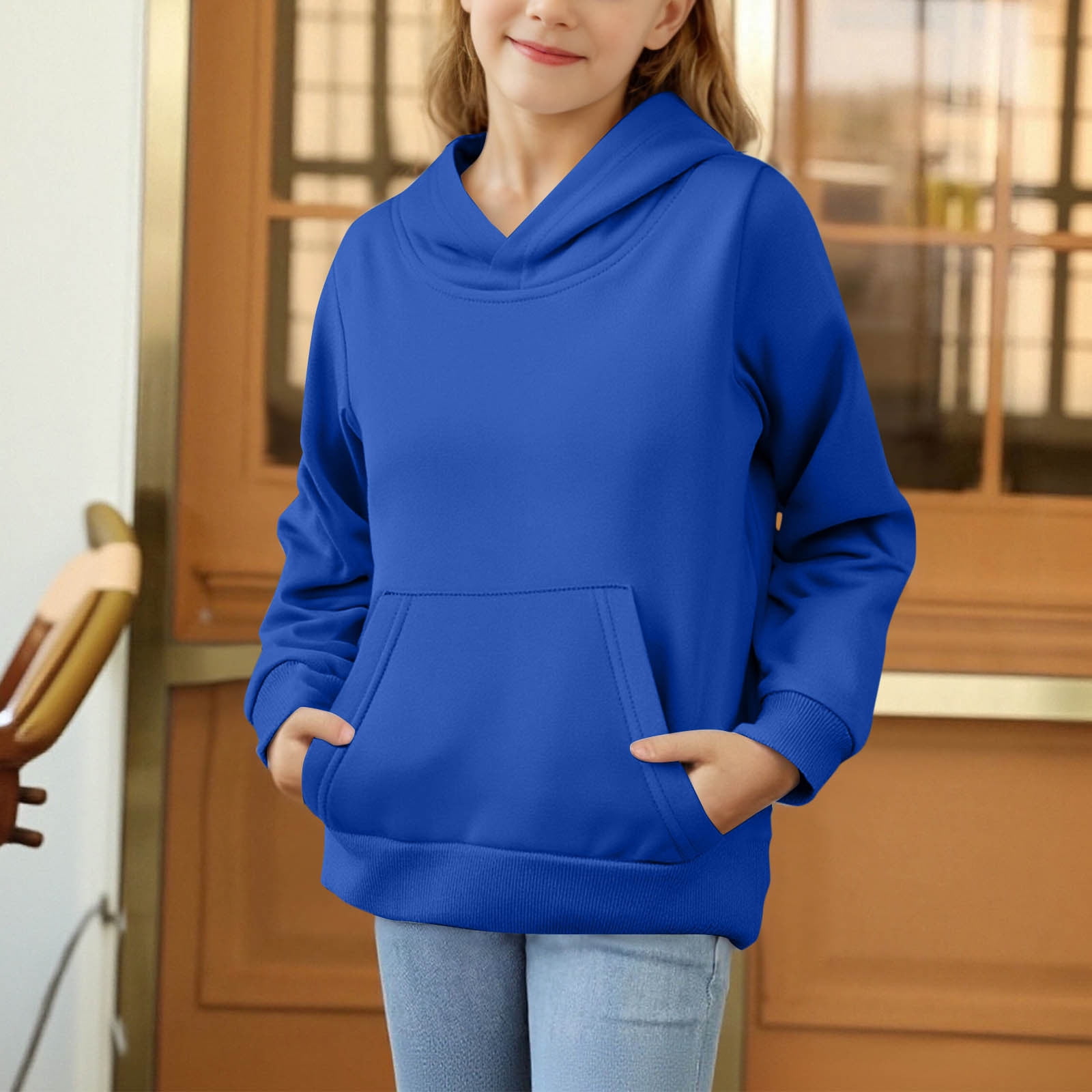 SEAOPEN Girls Hoodies Kids Long Pullover Hooded Sweatshirt Long hoodies ...