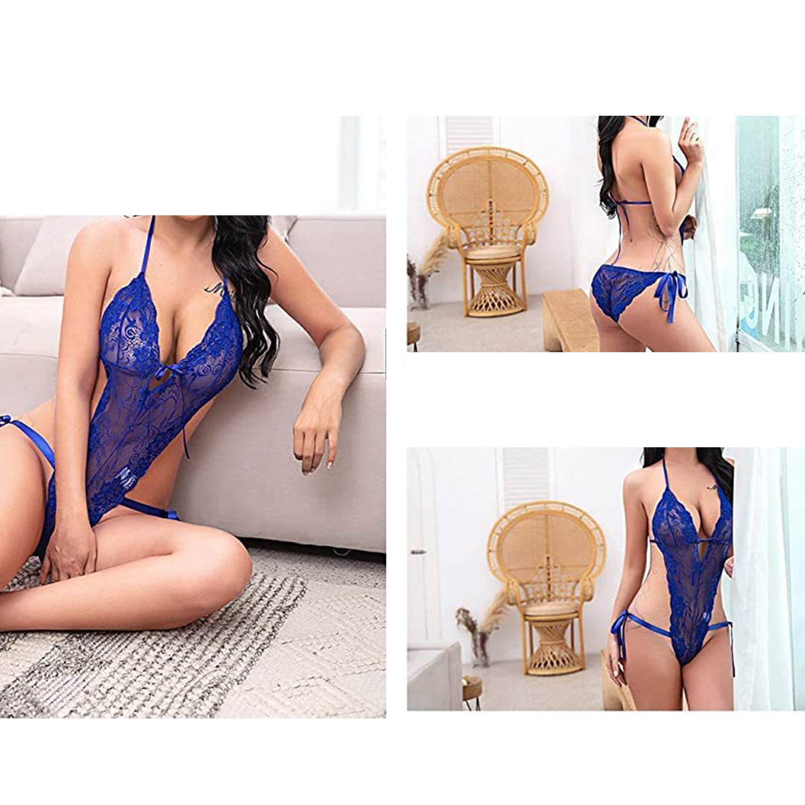 Seaopen Lace Lingerie Crotchless Shapewear Bodysuit Tummy Control Slim