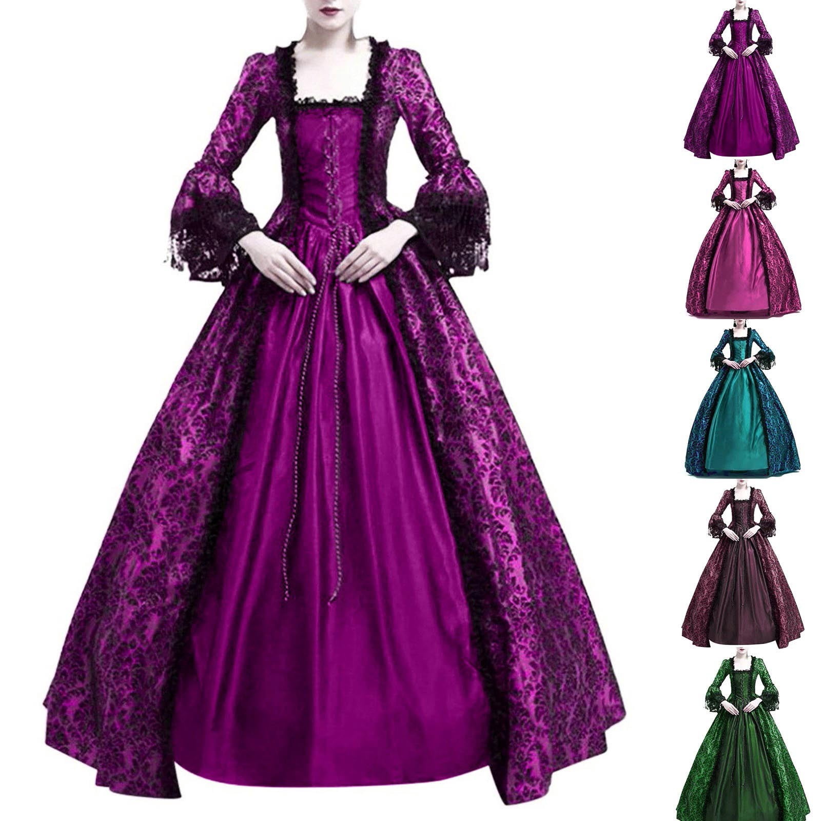 SEAOPEN Women's Victorian Rococo Dresses Southern Belle Dress Marie ...