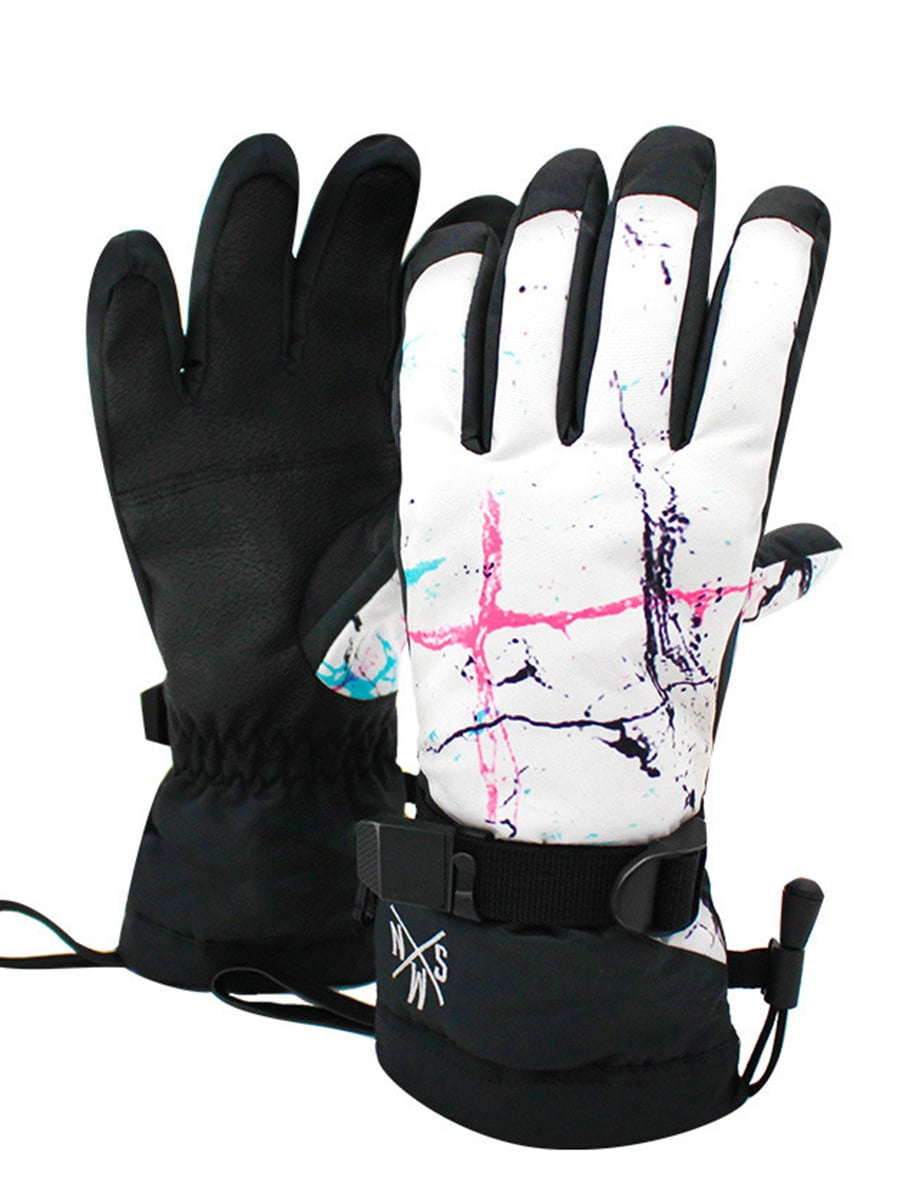 SEARIPE Men and Women Unisex Ski Gloves Waterproof Touchscreen Winter ...