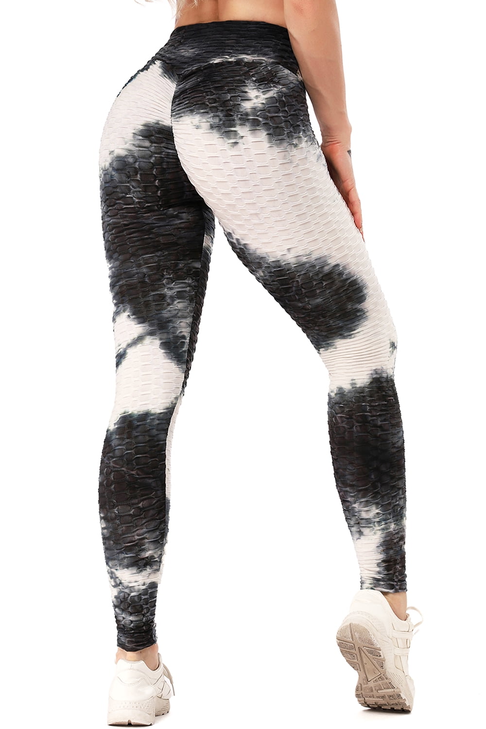 SEASUM Women's Butt Lift Yoga Leggings Tummy Control Tie Dyed Athletic ...