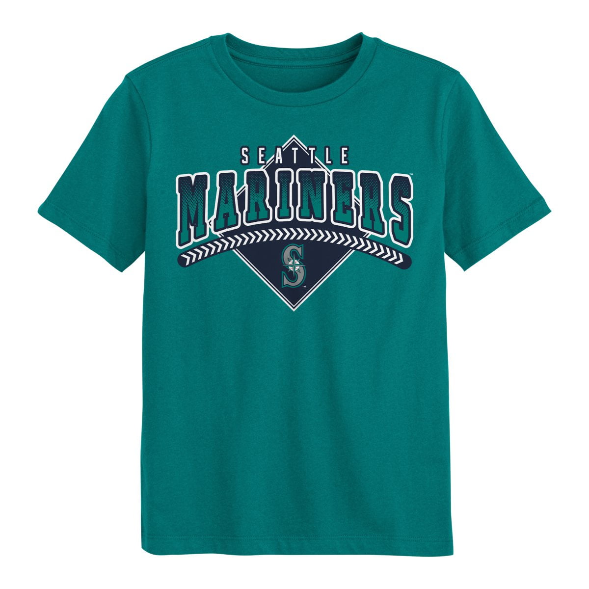SEATTLE MARINERS Boys Altrnt Color Cotton Crew Short Sleeve Tee ...
